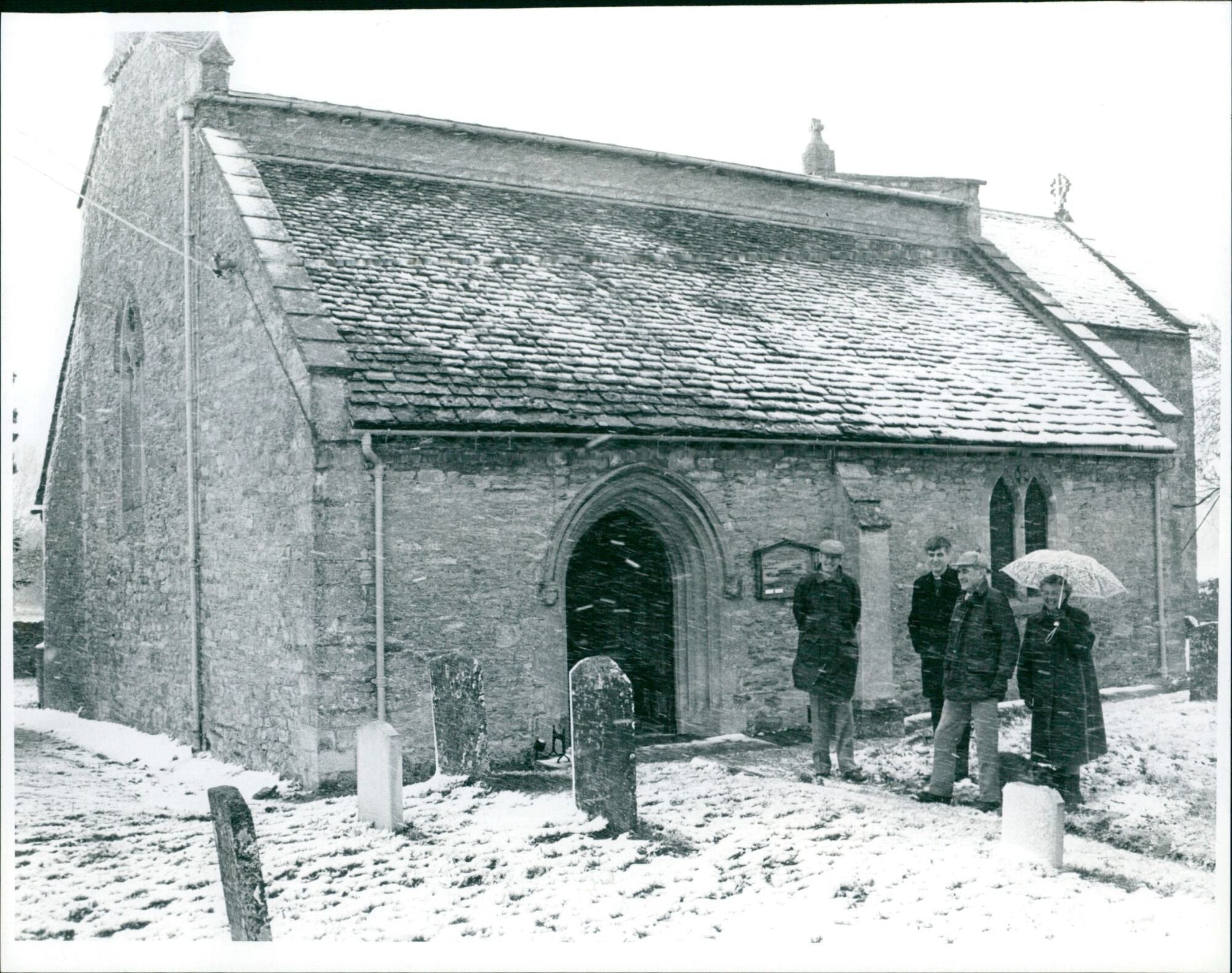 Reverend Graham Smith, Richard Russell, Mr Bill Milne, and Molly Barre