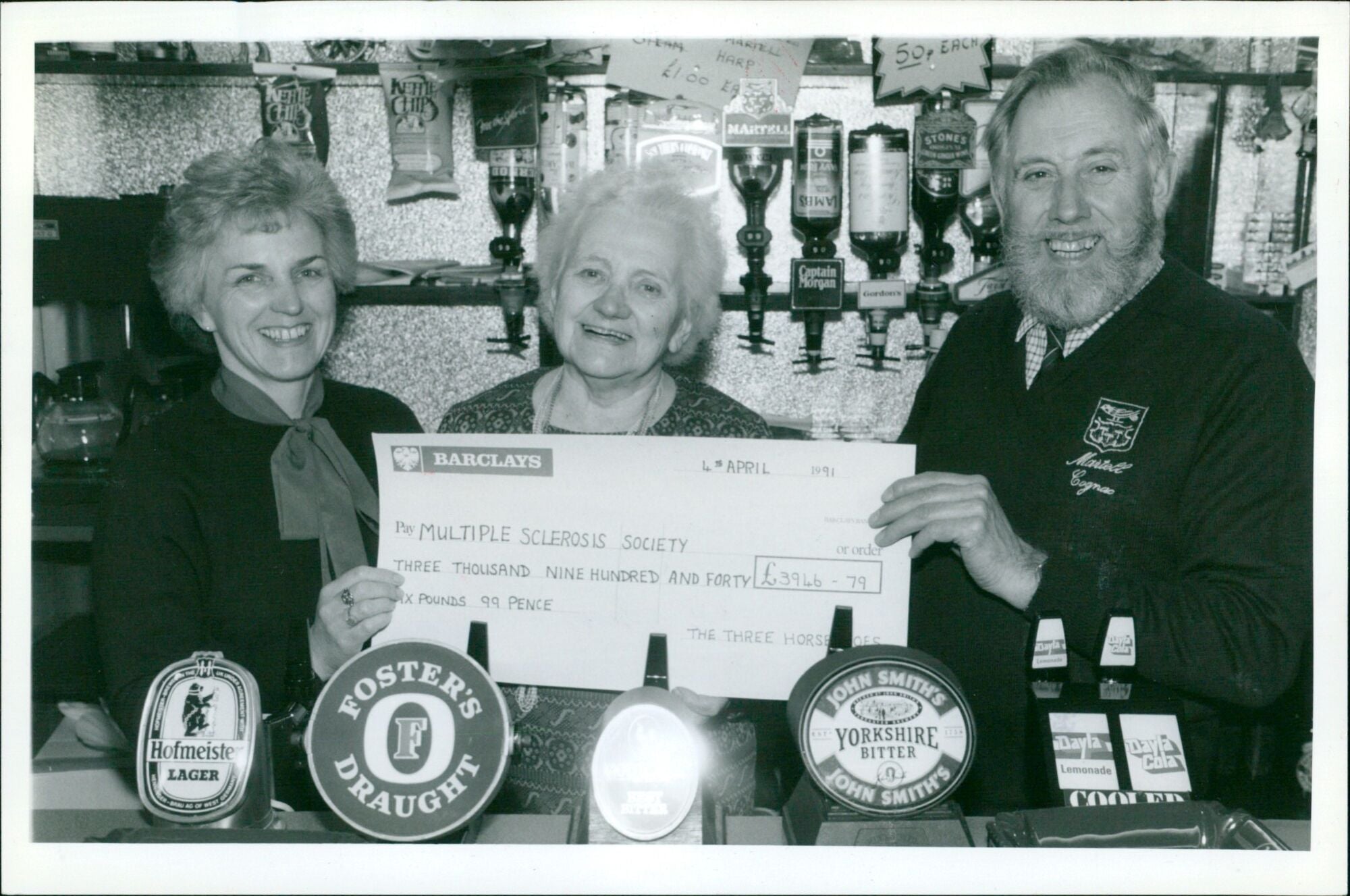 Harry and Ruth Foote, the landlords of The Three Horseshoes in Long Ha