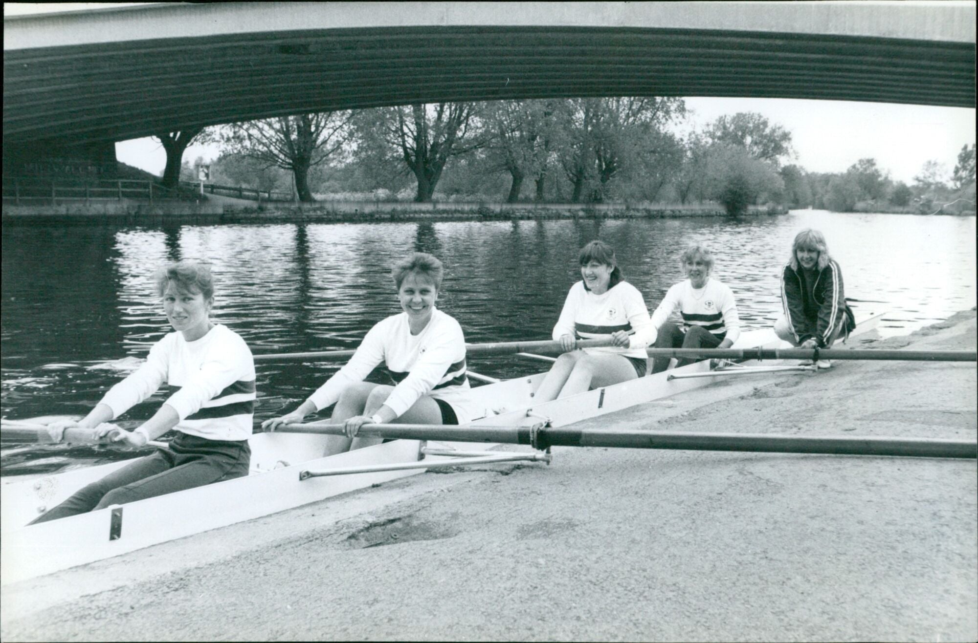 Members of the Ox City Rowing team pose for a group photo. - Vintage P