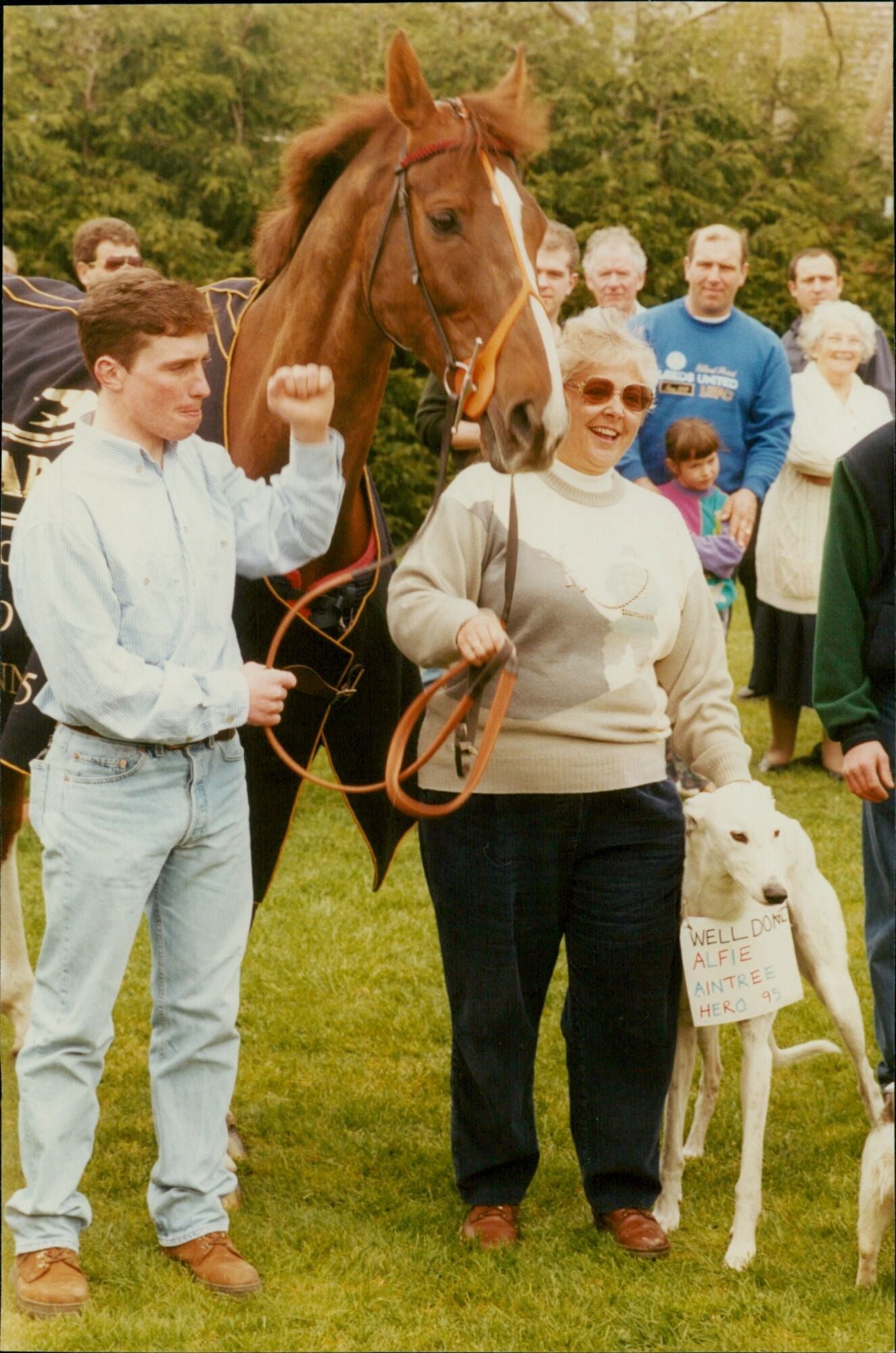 Royal Athlete, with Jockey Jason Titley and Trainer Jenny Pitman, winn