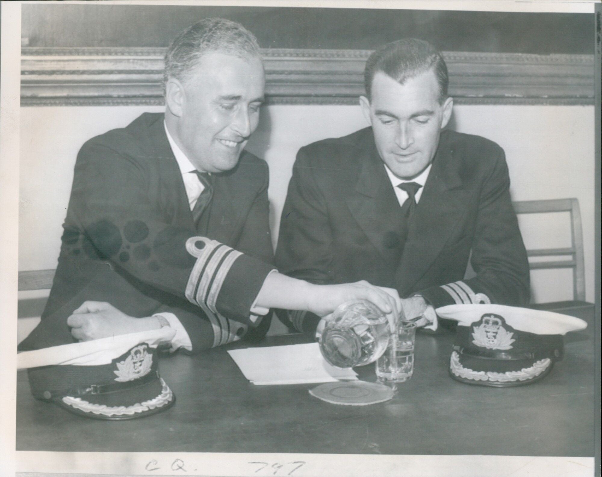 Royal Navy Commanders to command HMS Resolution - Vintage Photograph