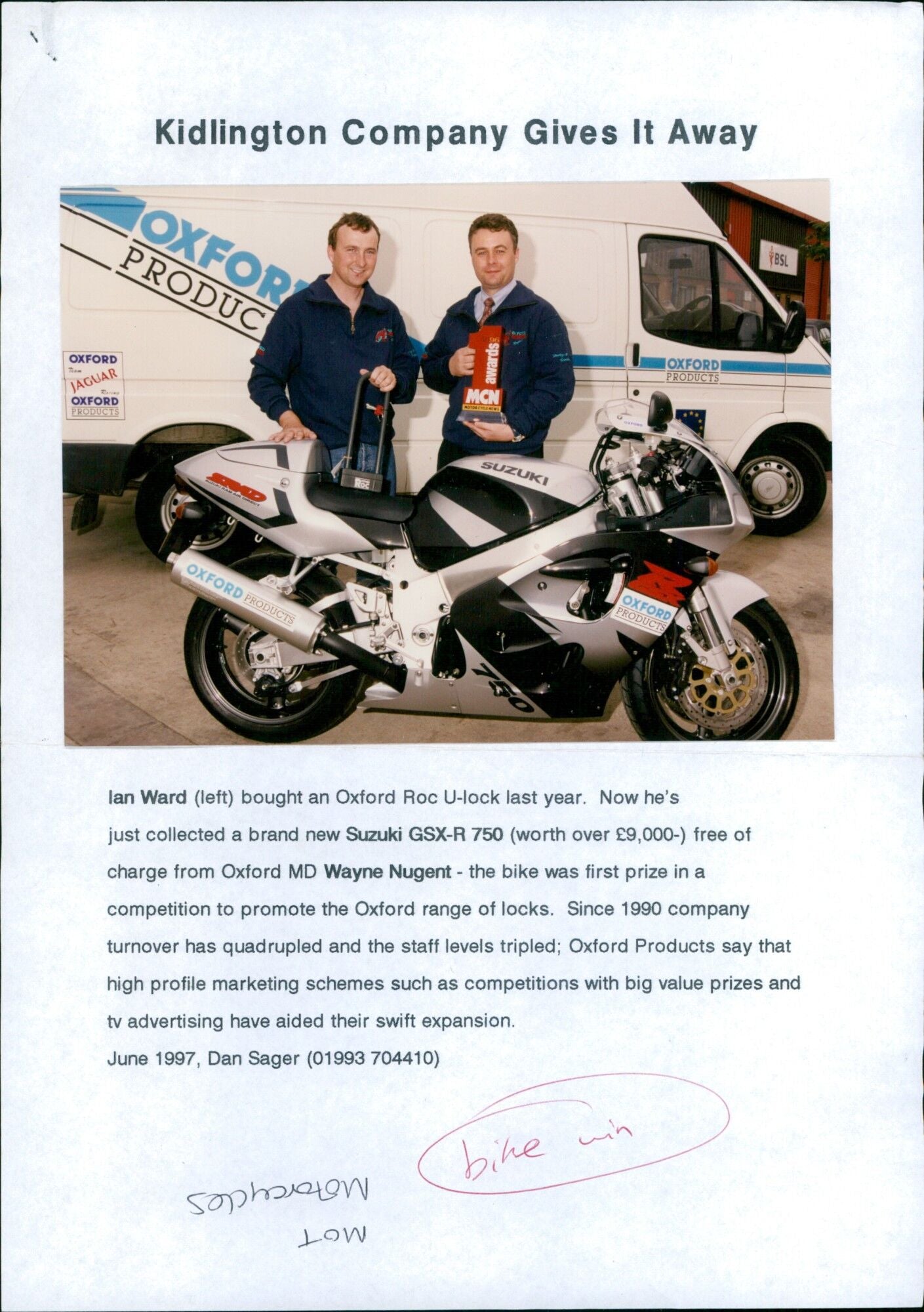 Suzuki GSK-R 750 - Vintage Photograph