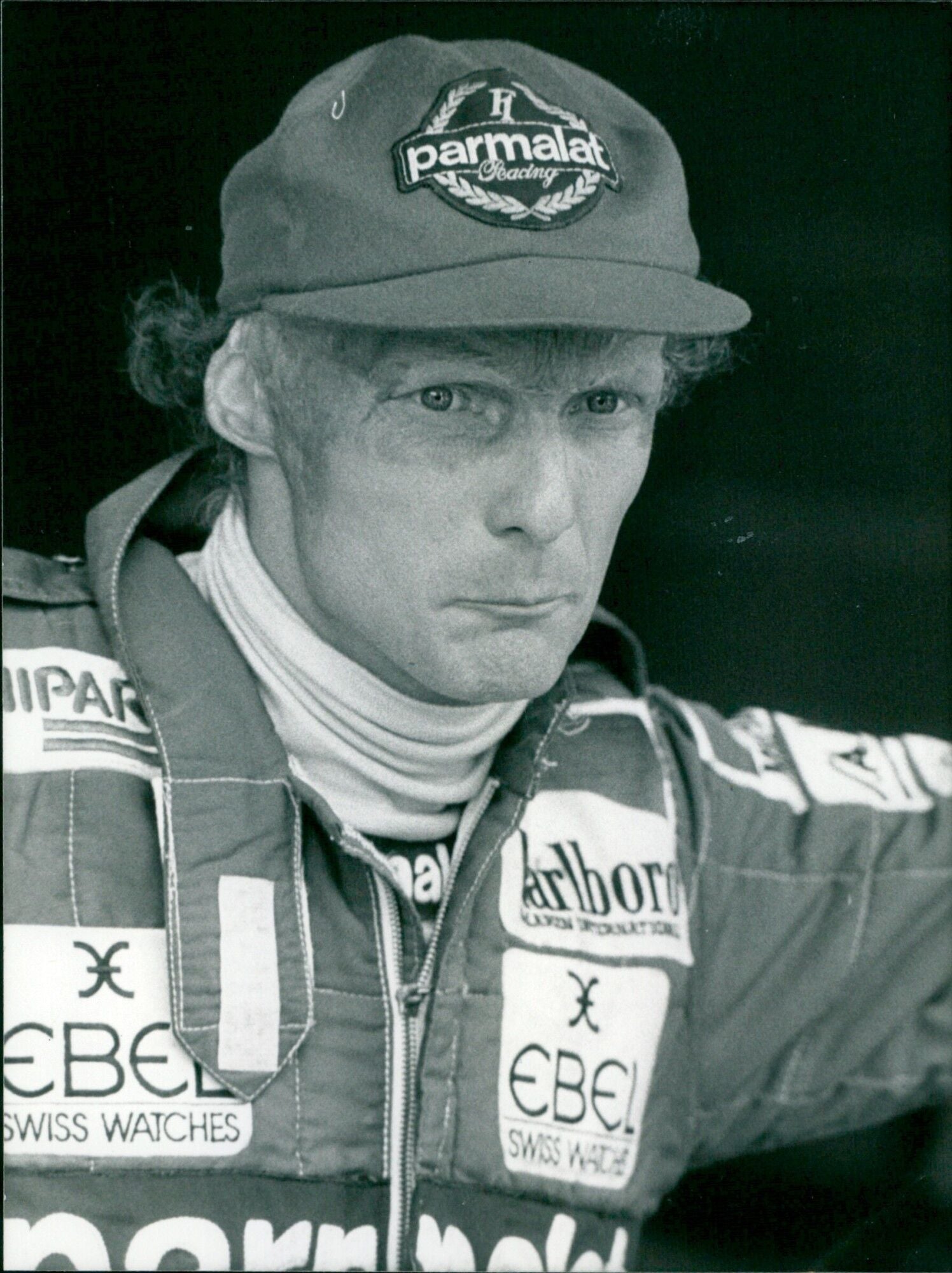 Racing driver Niki Lauda poses for a picture in London, PA. - Vintage