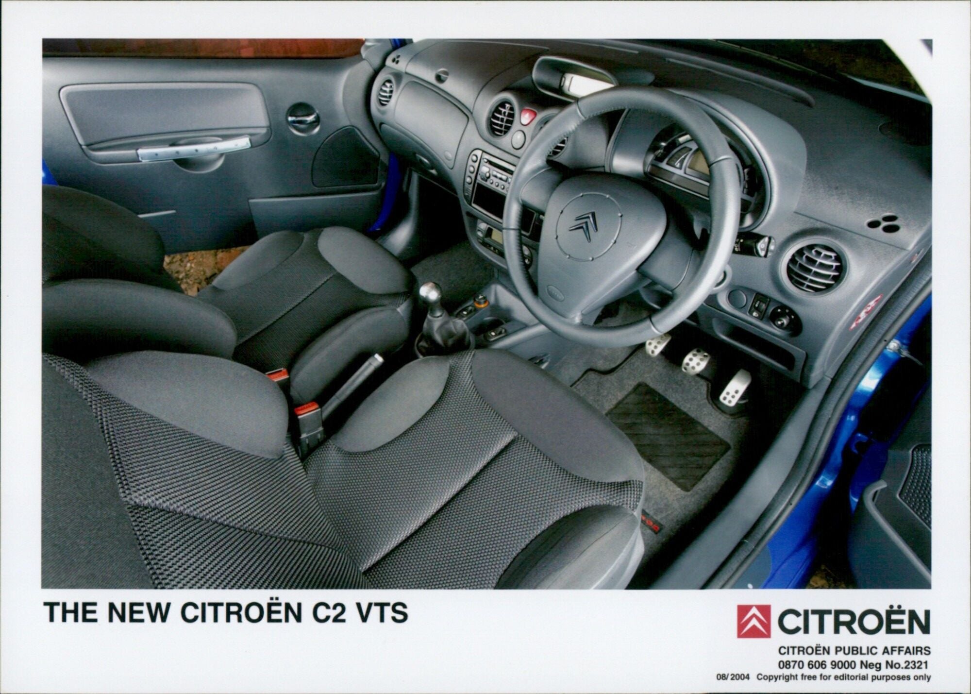 The new Citroën C2 VTS on display at a launch event. - Vintage Photogr