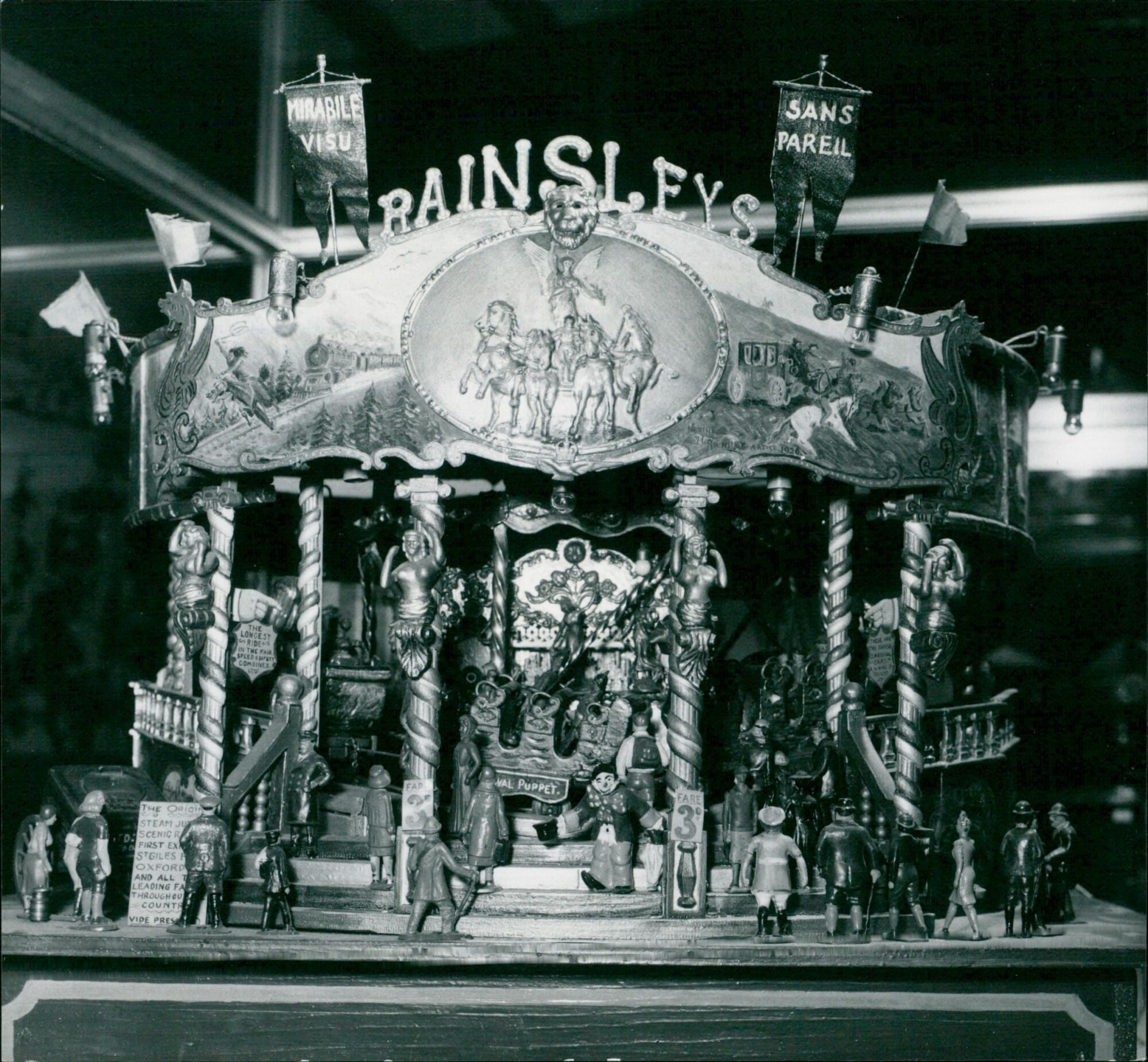 A model of the historic Rainsley Roundabout on display at the Oxford T