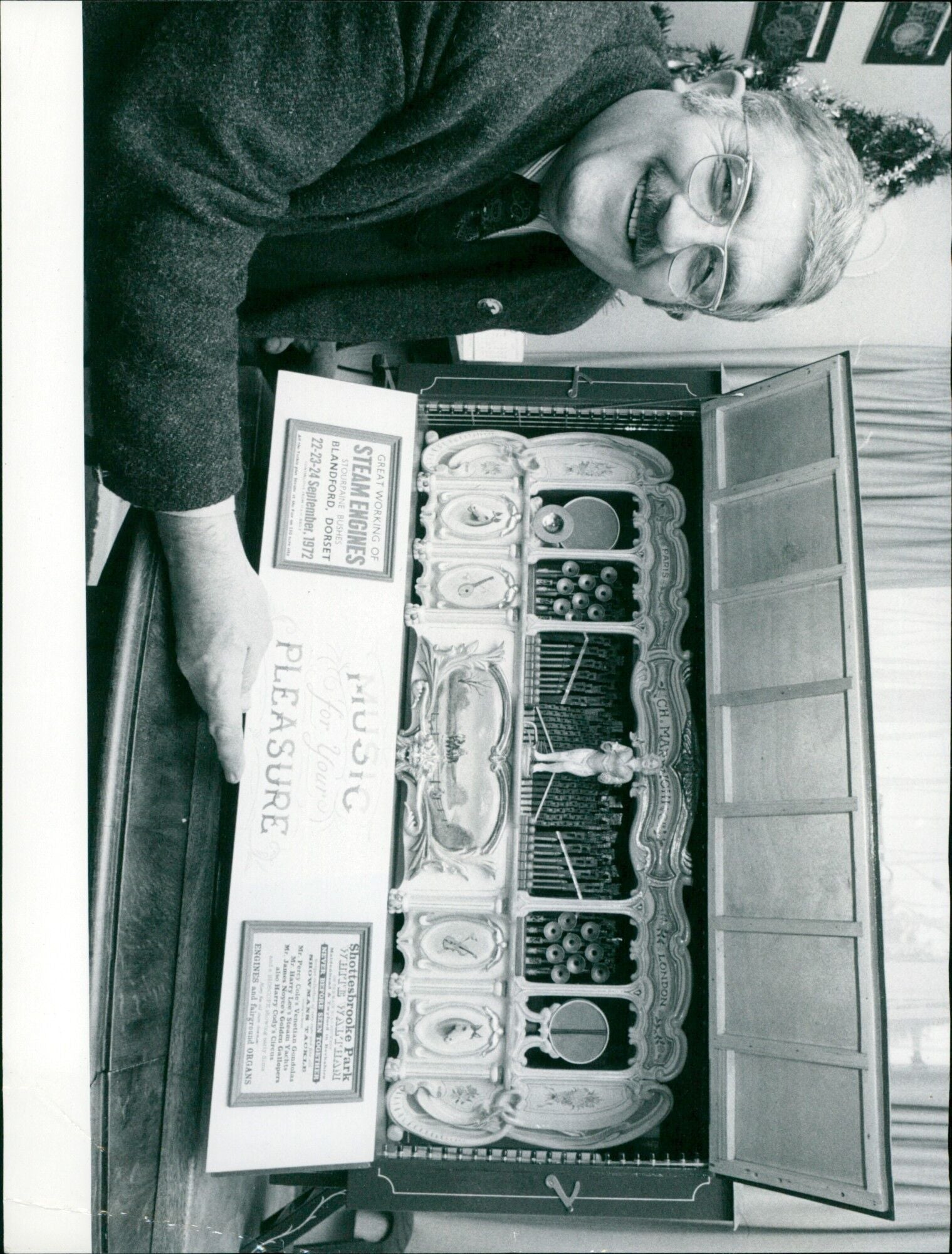 Mr. Donald Lewendon of Roman Road, Wheatley, displaying his models of