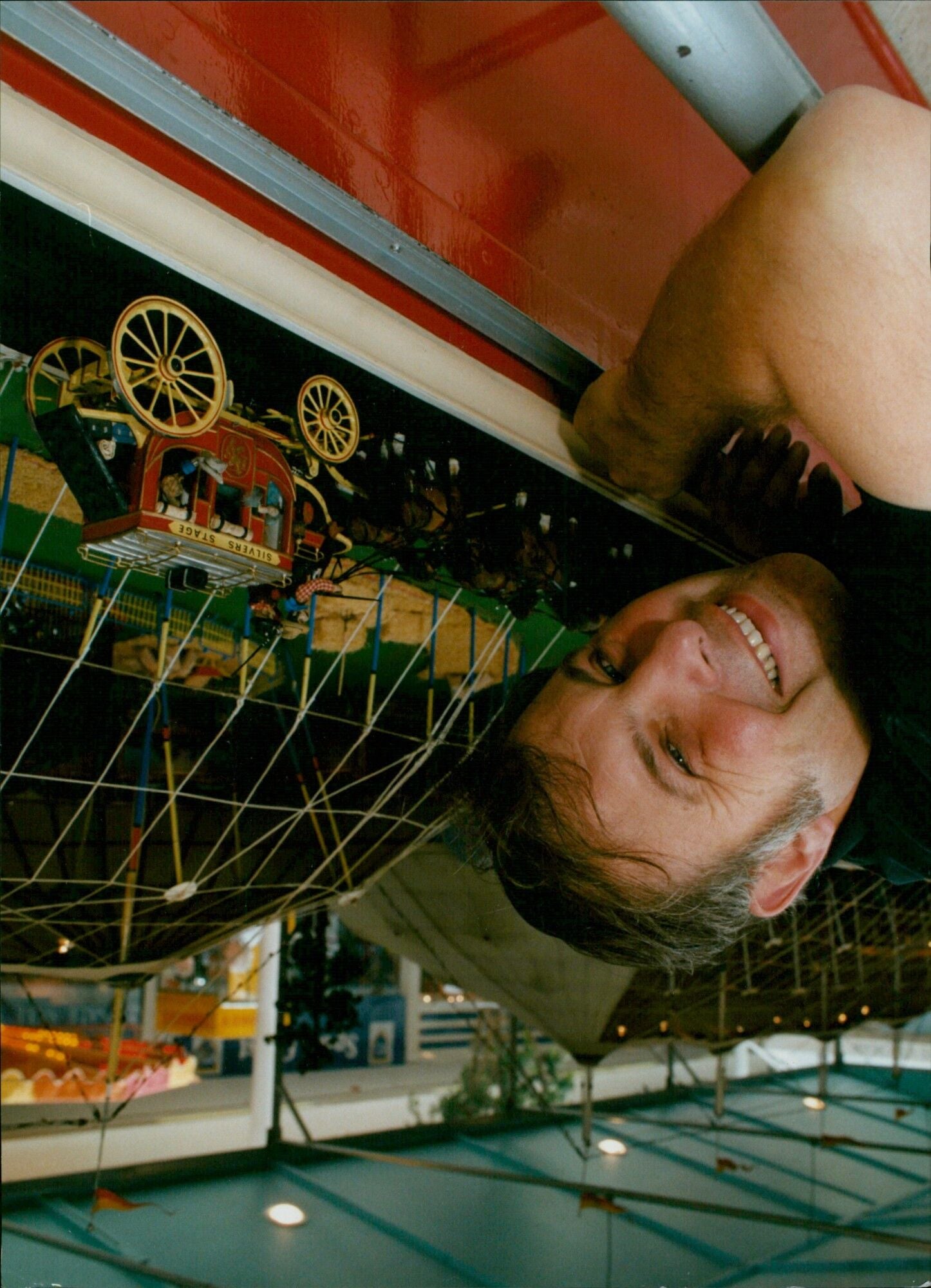 David Hardie with his model circus in Templars Square Shopping Centre.