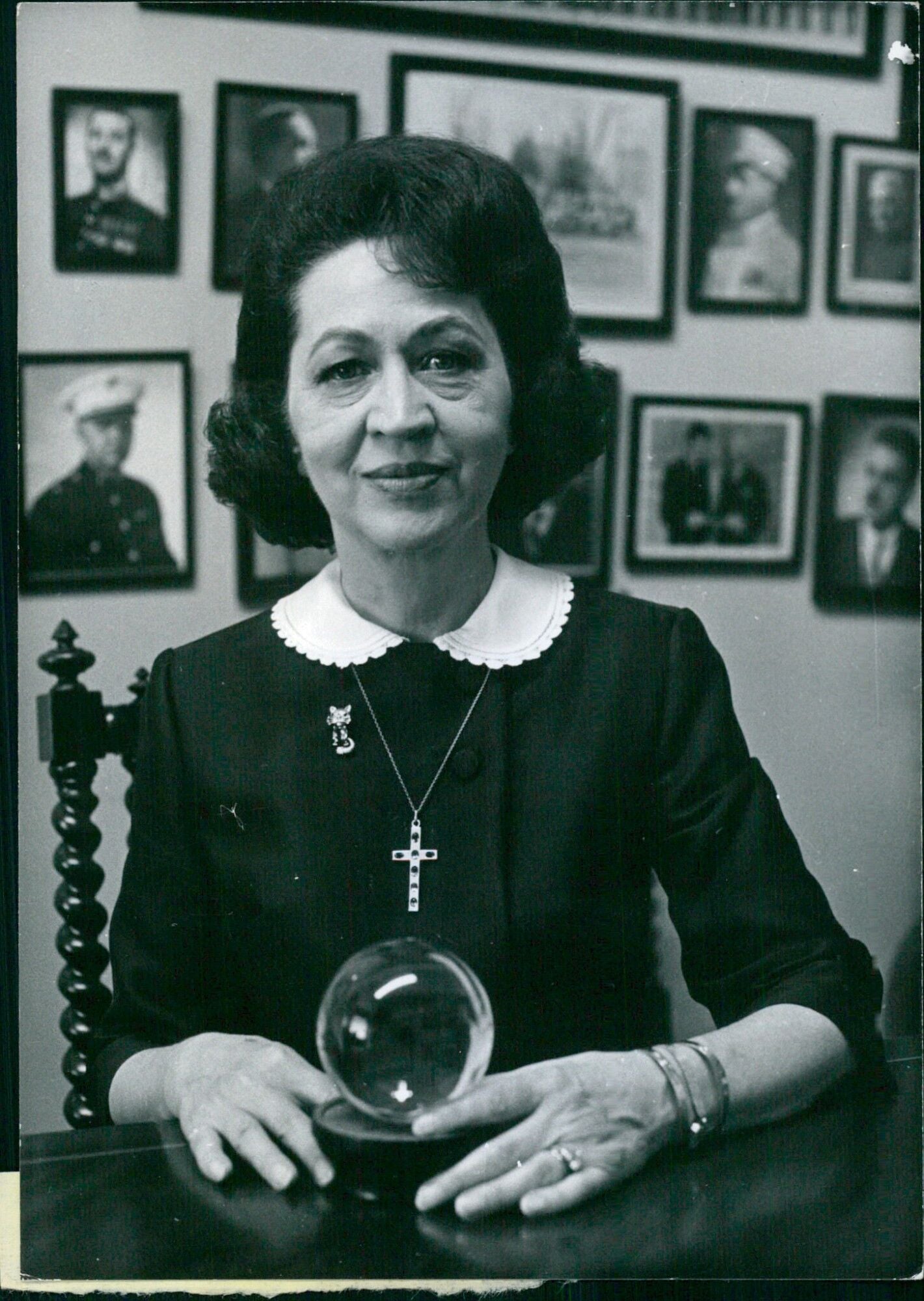 JEANE DIXON, a well-known clairvoyant living in Washington, DC, is pho