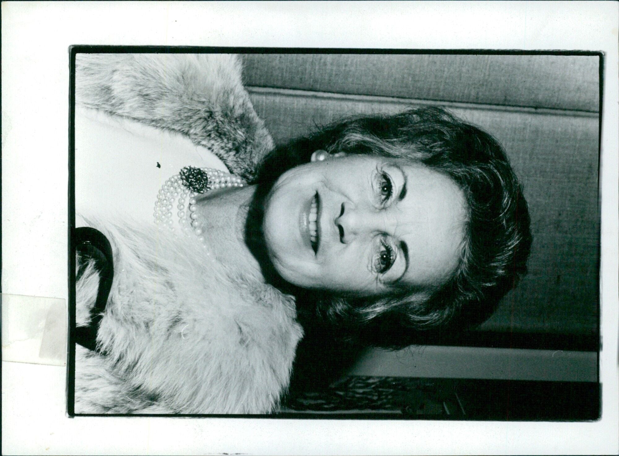 Mrs Lilian Craig poses with a 974 x 13 aircraft in 1972. - Vintage Pho