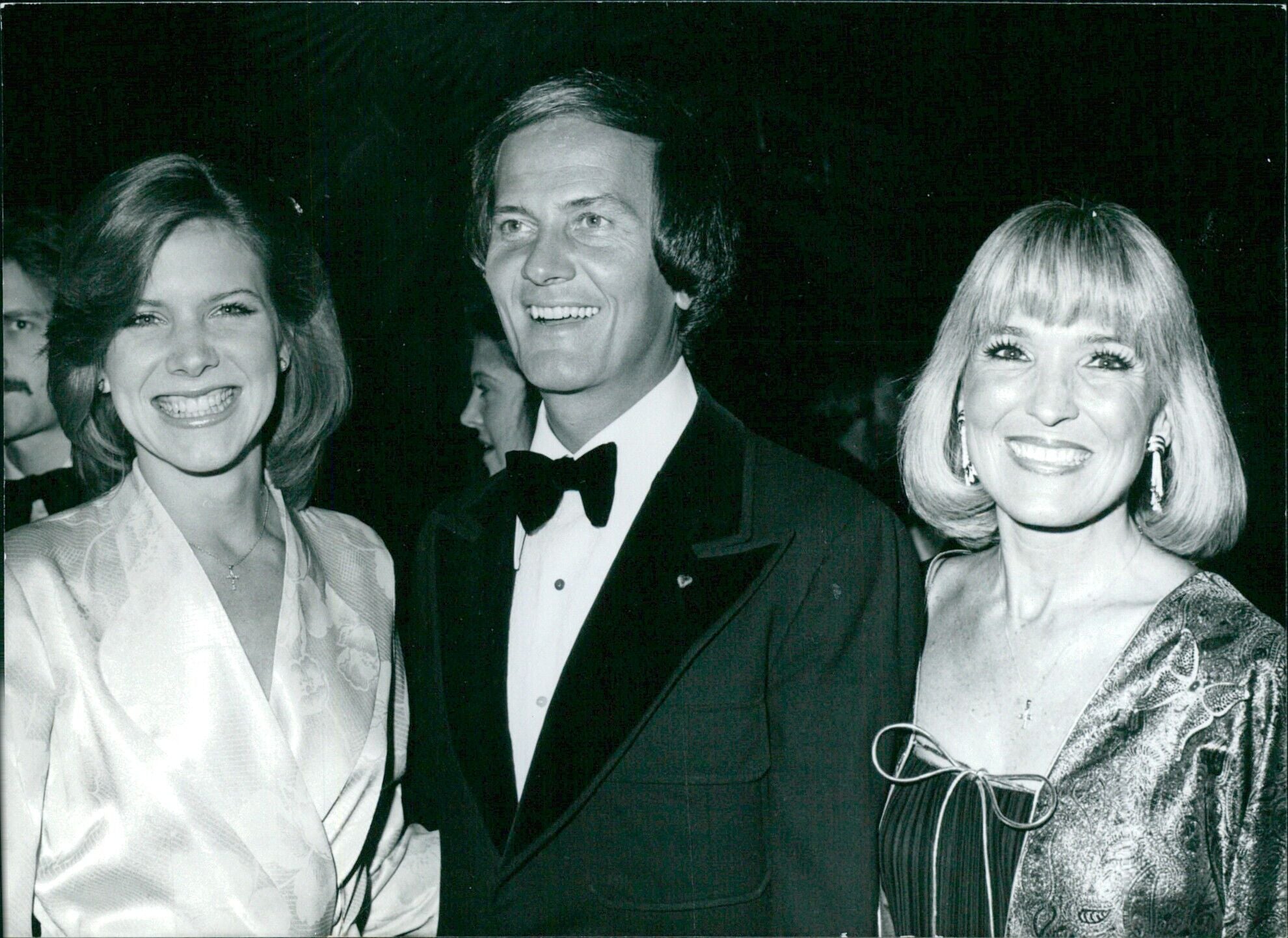 American singer and actor Pat Boone poses with his wife Shirley and da