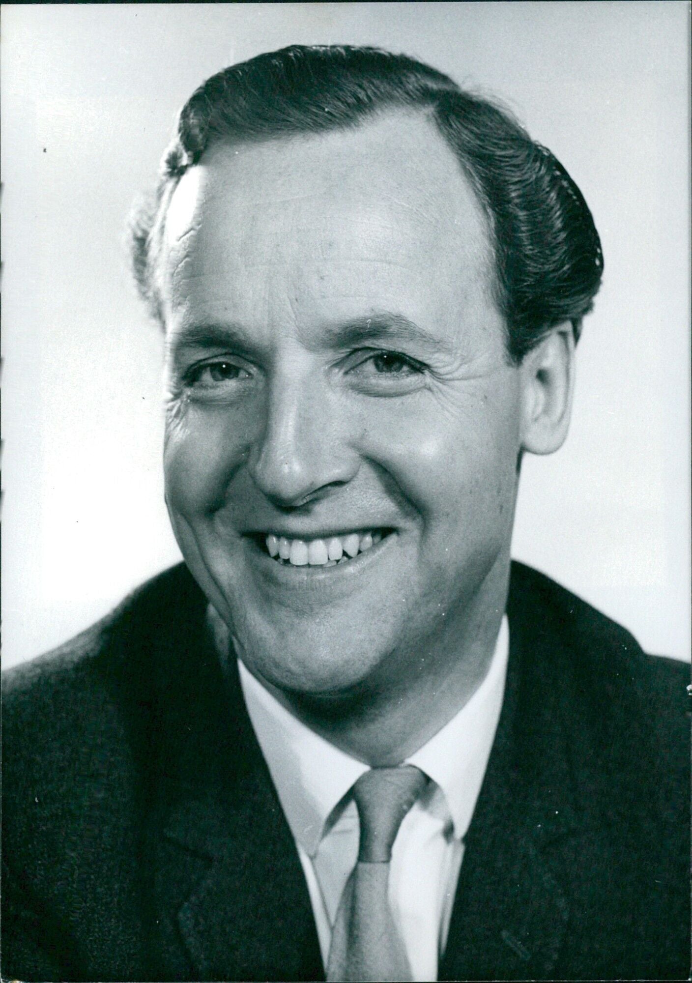 British actors Nicholas Parsons (left) and Arthur Haynes (right) perfo