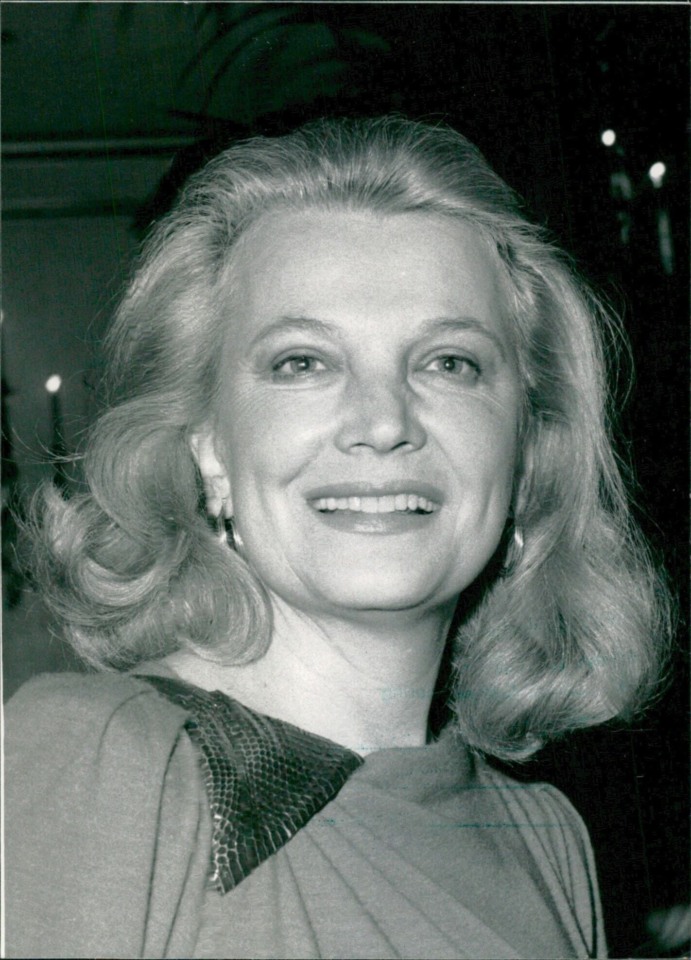 American actress Gene Rowlands poses for a portrait in 1984. - Vintage