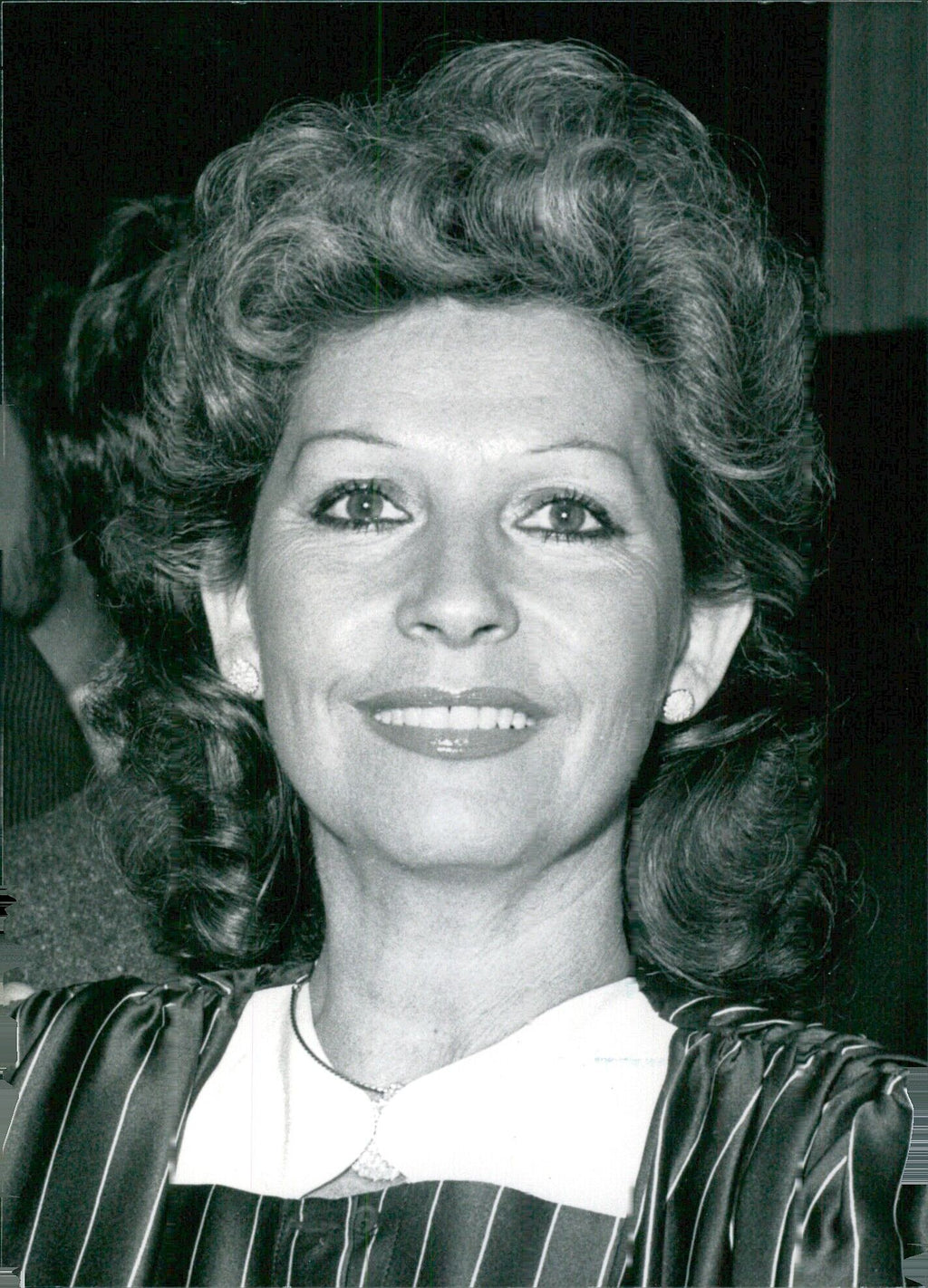 Luisa Mattioli, wife of actor Roger Moore, poses for a photo in 1983.