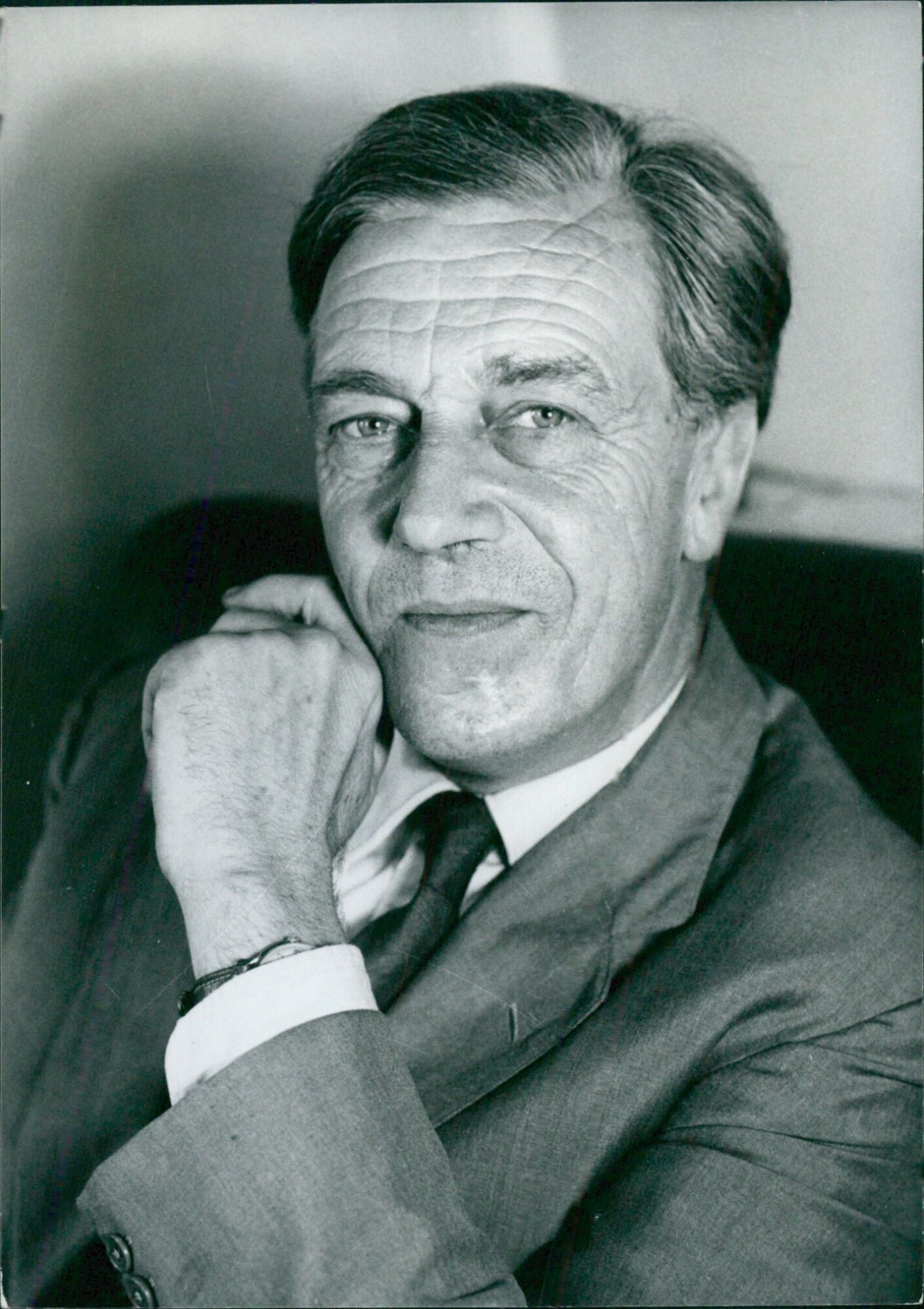 British poet and author Cecil Day Lewis poses for a portrait study by