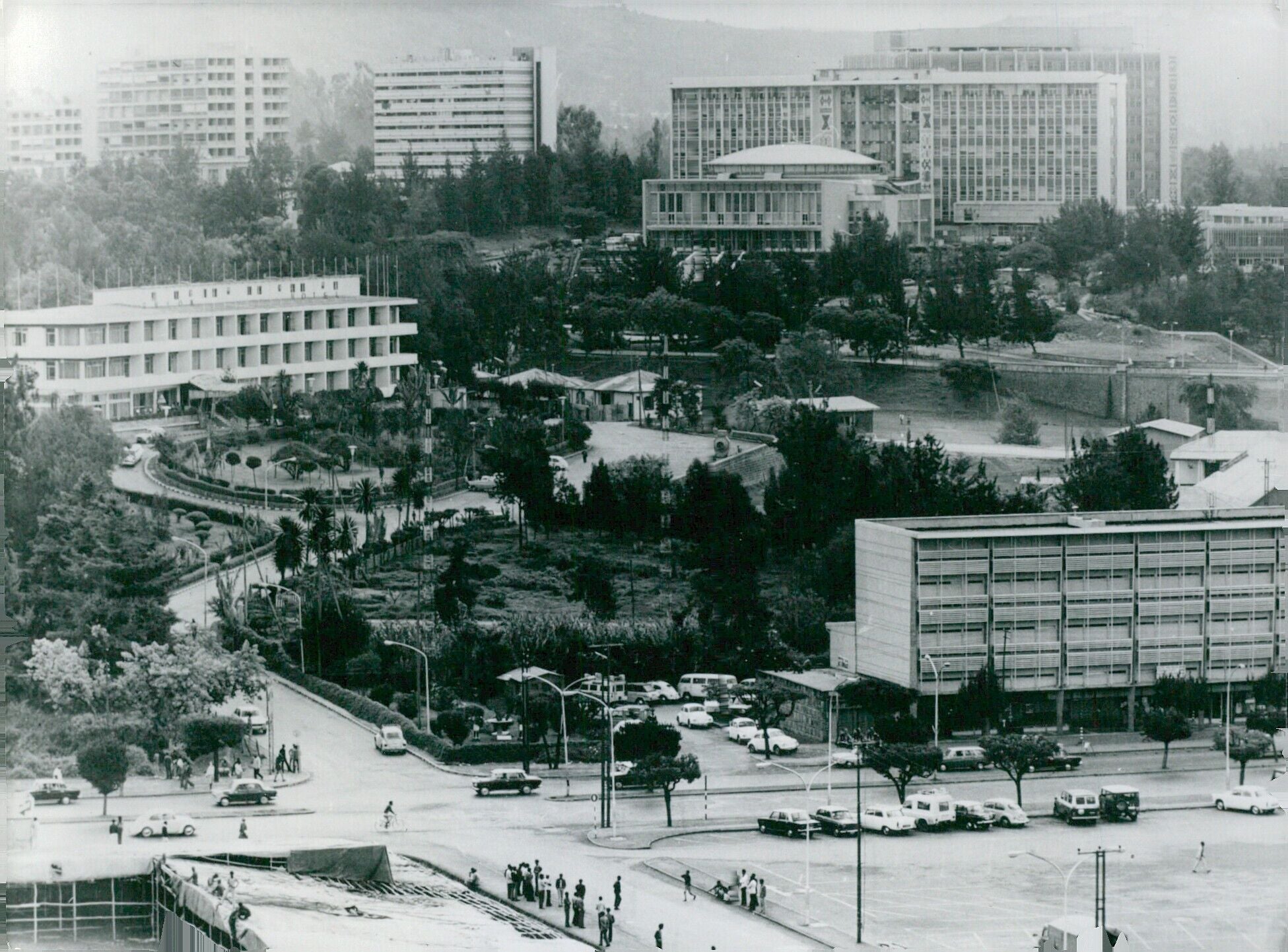 A partial view of the city centre of Addis Ababa, Ethiopia, including