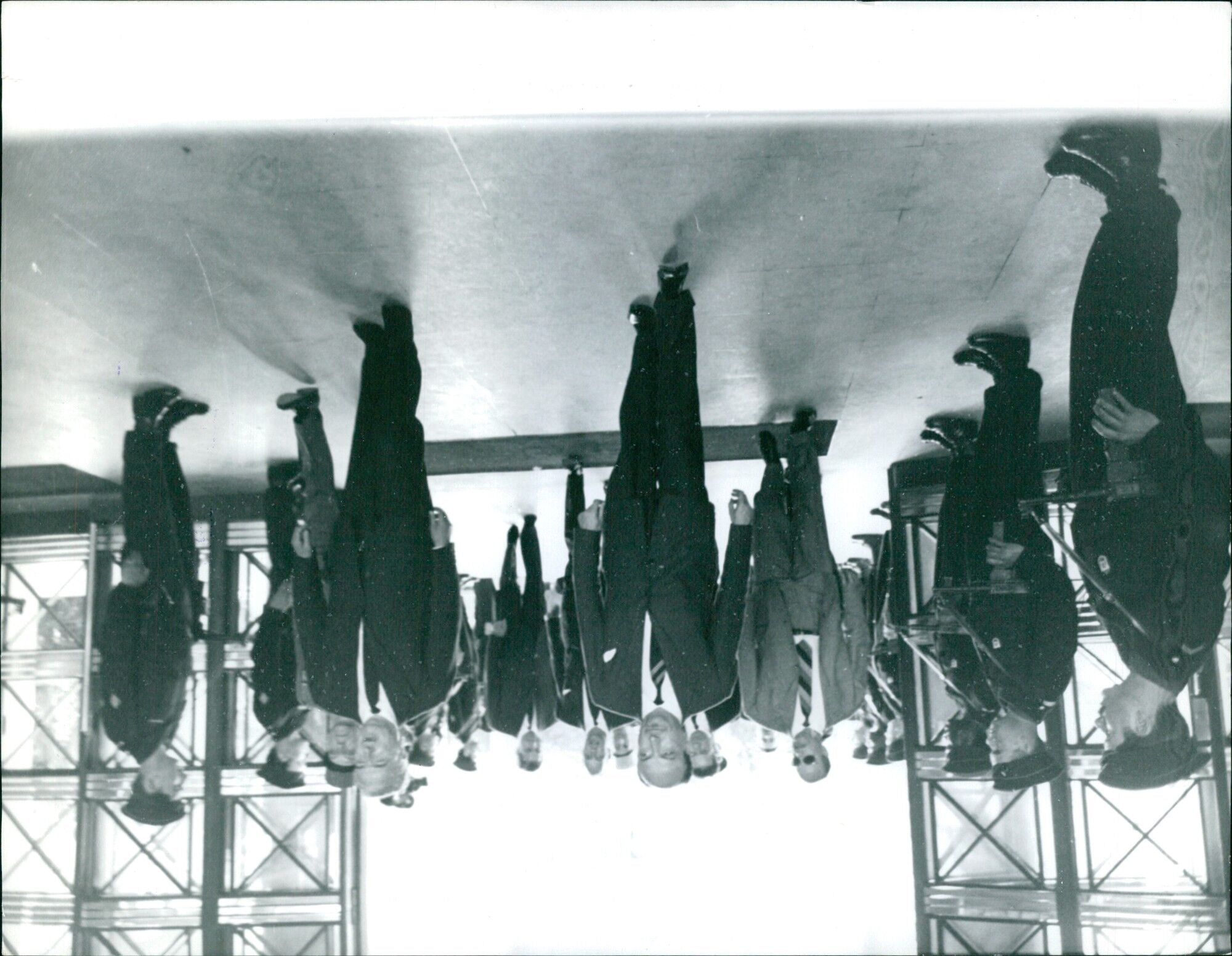 A group of actors from the film "The Great Escape" pose for a photogra