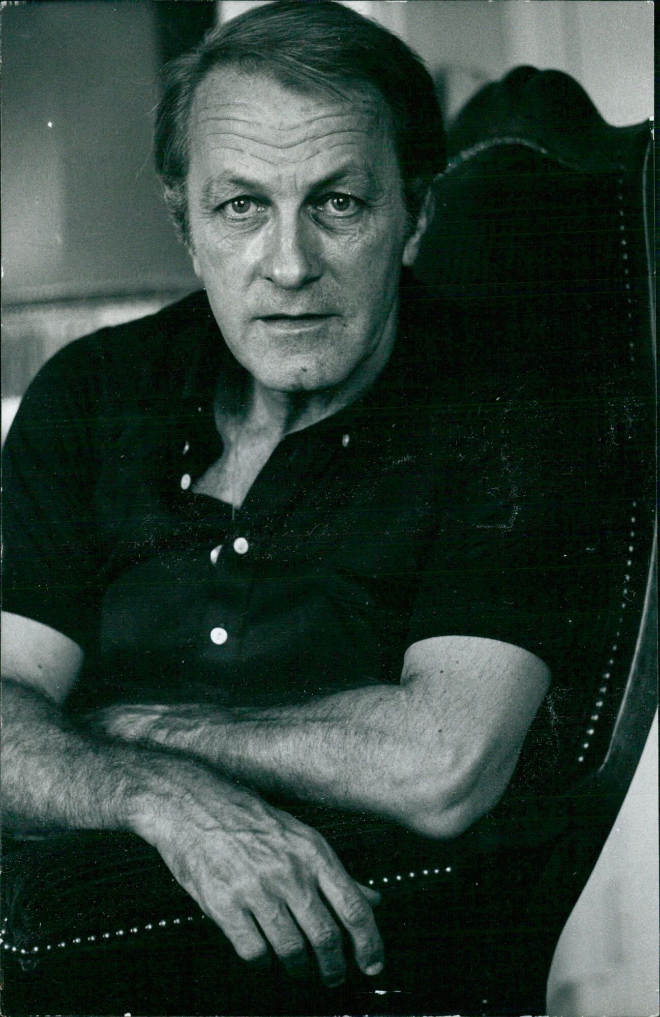 French journalist Francois Chalais poses for a portrait on the set of