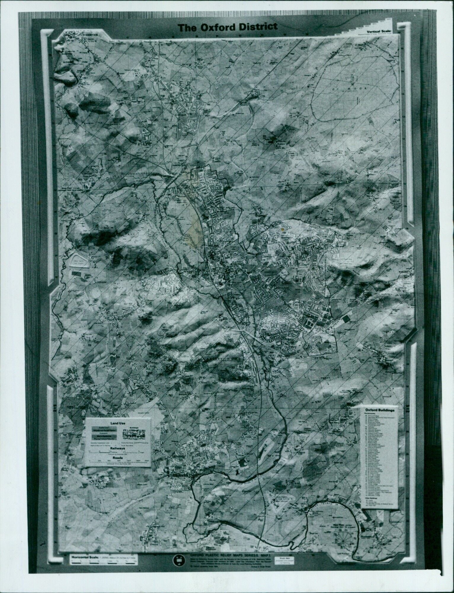 The new plastic relief map of Oxford. - Vintage Photograph