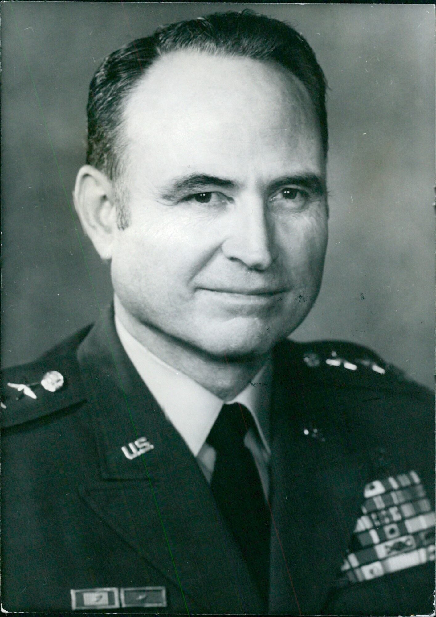 Lieutenant-General Harris W. Hollie of the 8.A. Army poses for a portr