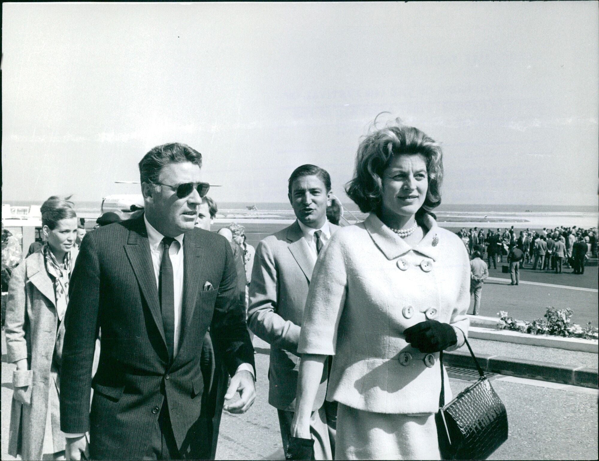Actor Peter Lawford and his wife Patricia Kennedy arrive in Cannes, Fr