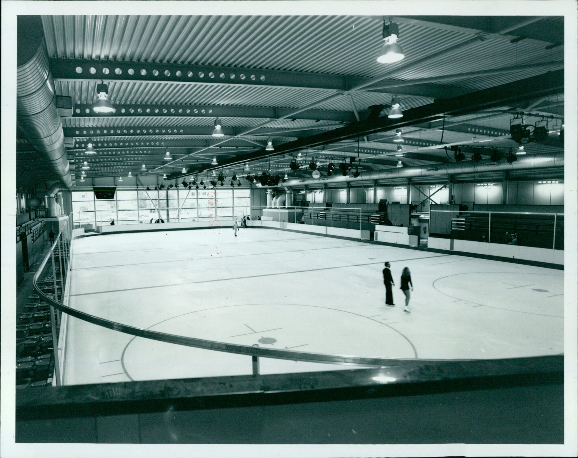 Construction workers on the site of the Oxford Ice Rink in the United