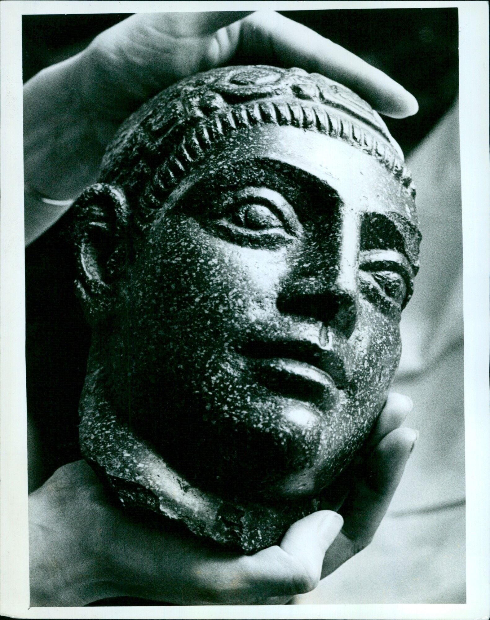 A mysterious Roman emperors head is displayed at the Ashmolean Museum