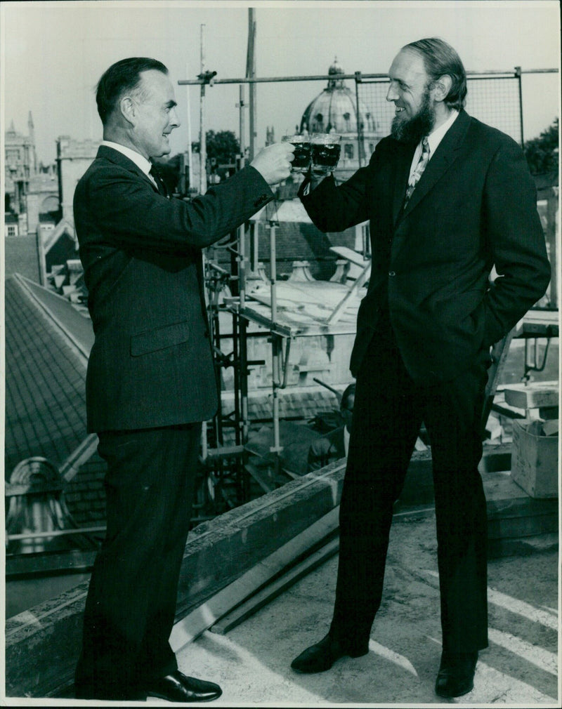 Mr H.I. Habakkuk, Principal of Jesus College, and Mr John Fryman, the