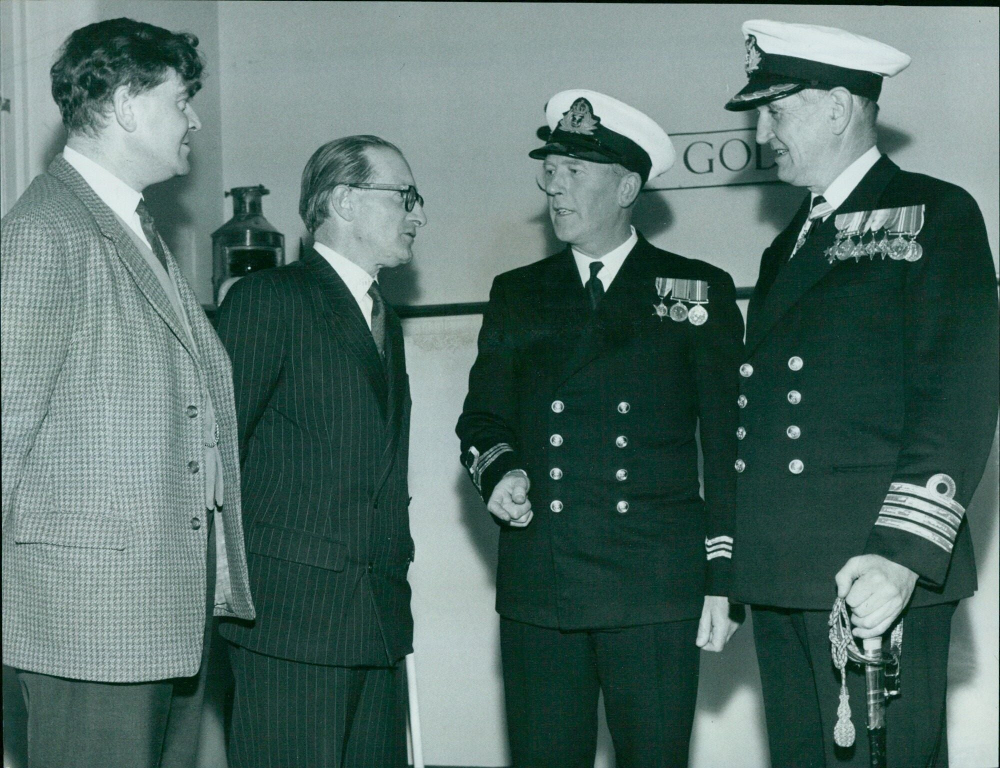 Capt. Roger Casement inspects members of Oxford Sea Cadet Corps and re