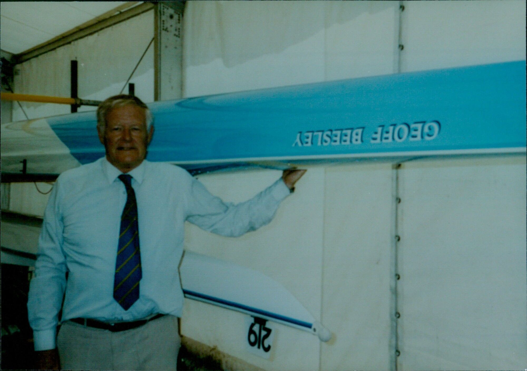 Retired boatman Geoffrey Beesley and his mother Ruby, 90, at the St. E