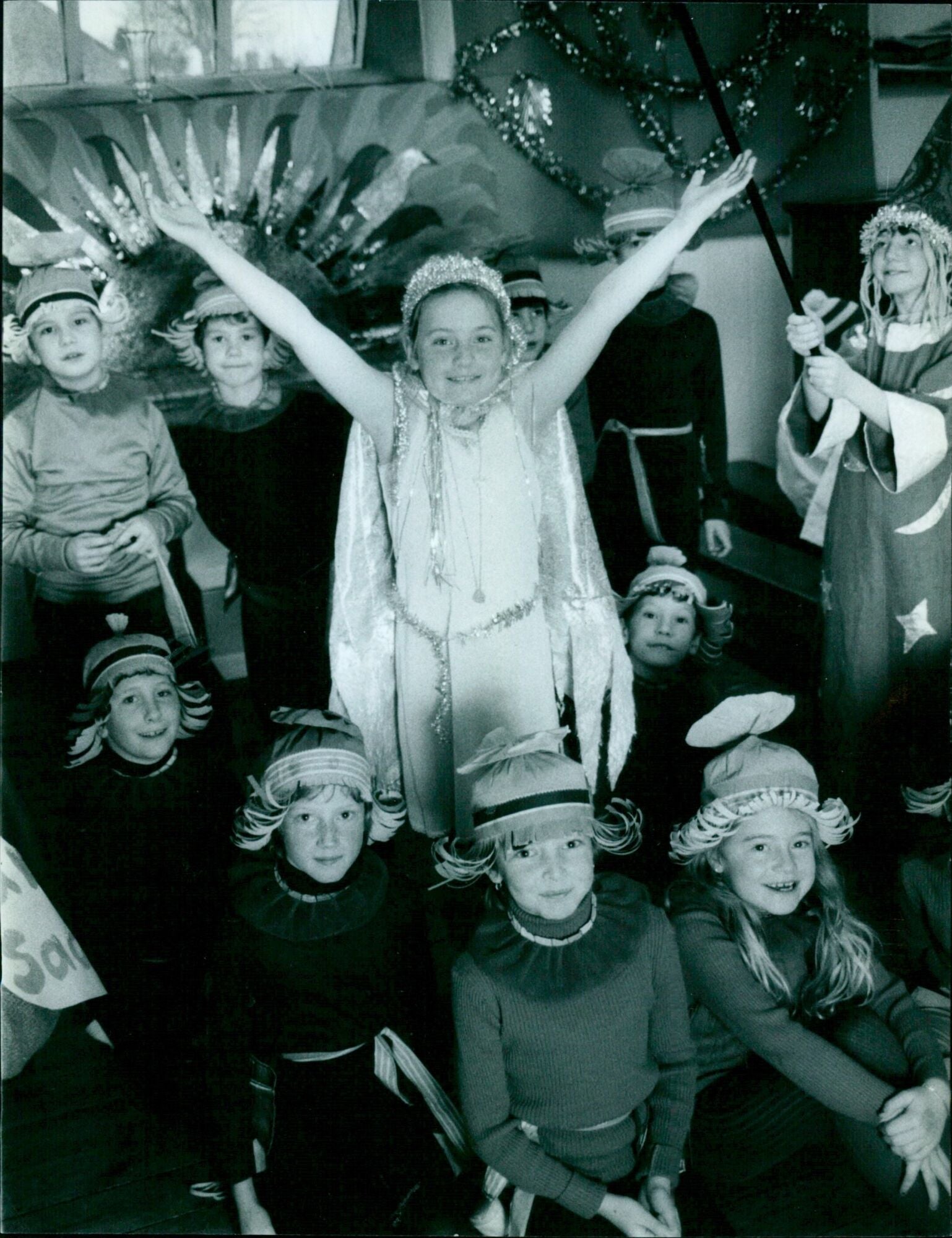 Eight-year-old Sarah Hewitt performs in a Christmas musical at Heading