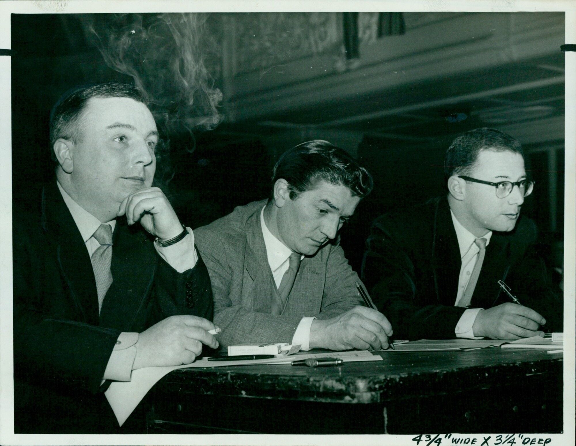 Judges Ken Sykora, Dickie Hawden, and Paddy McKiernan work together at