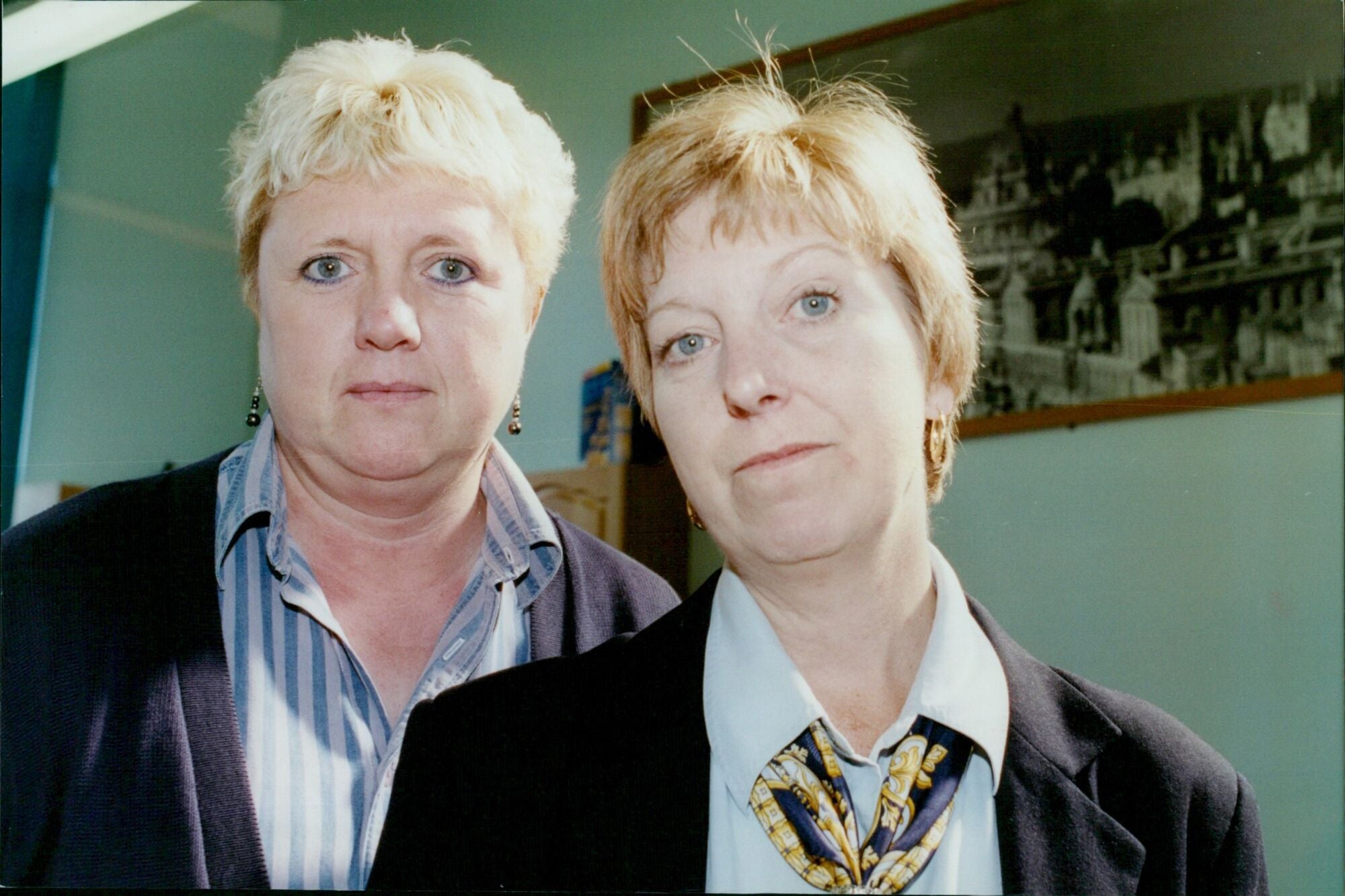 Headteacher Martin Thomas with Miss Ann Plant and Mrs Pam Pinnegar at