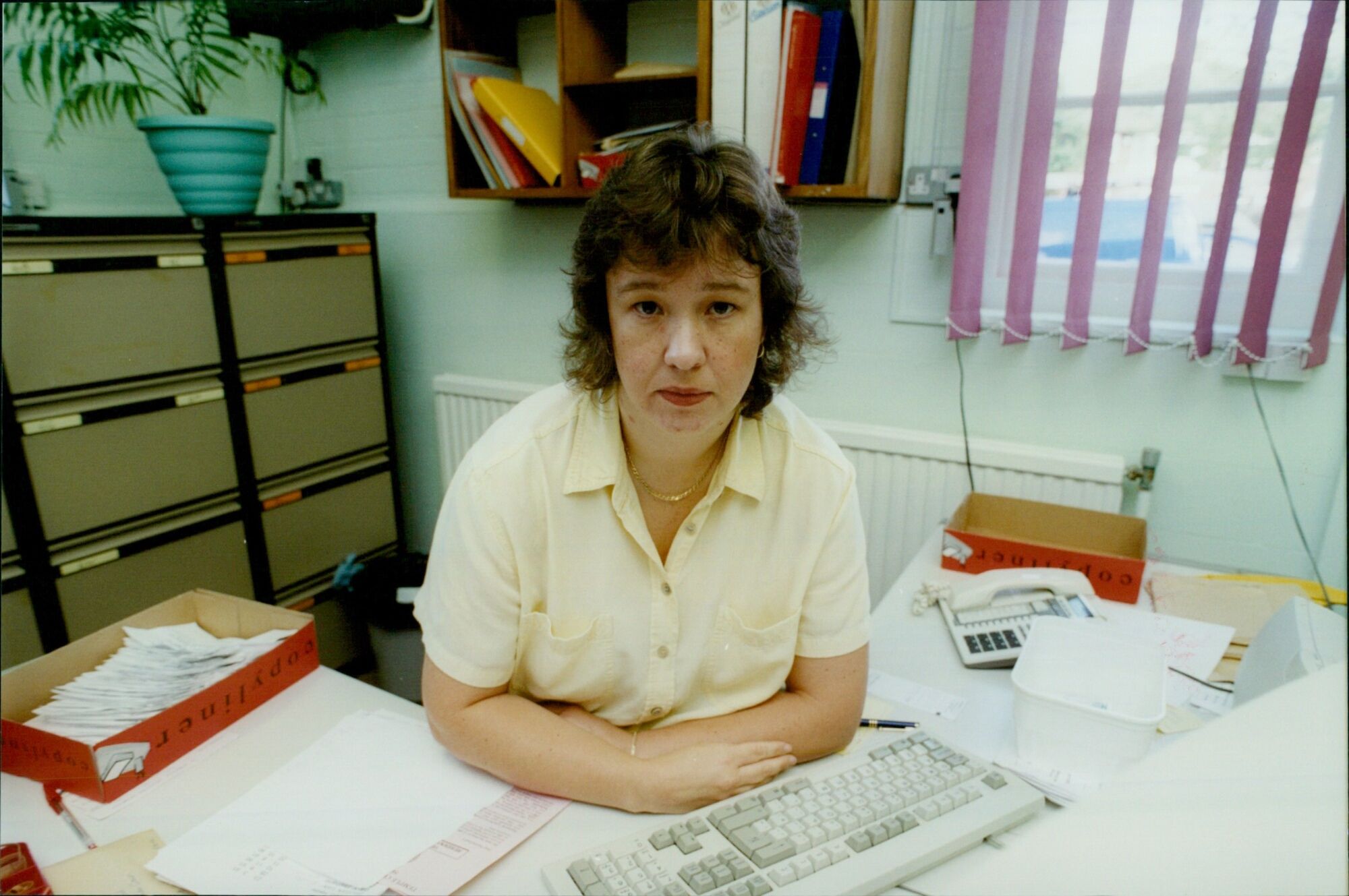 Headteacher Martin Thomas with colleagues Miss Ann Plant and Mrs Pam P