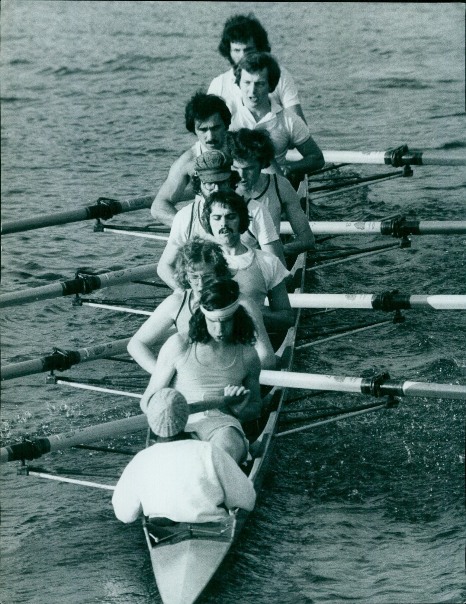 Oxford University rowers compete on the first day of the Torpids III r