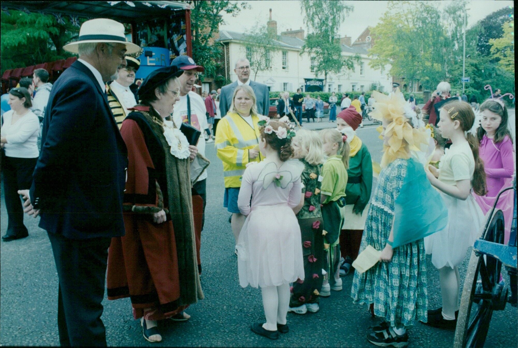 Lord Mayor's Parade in Oxford, England, features postman Pat, dancing