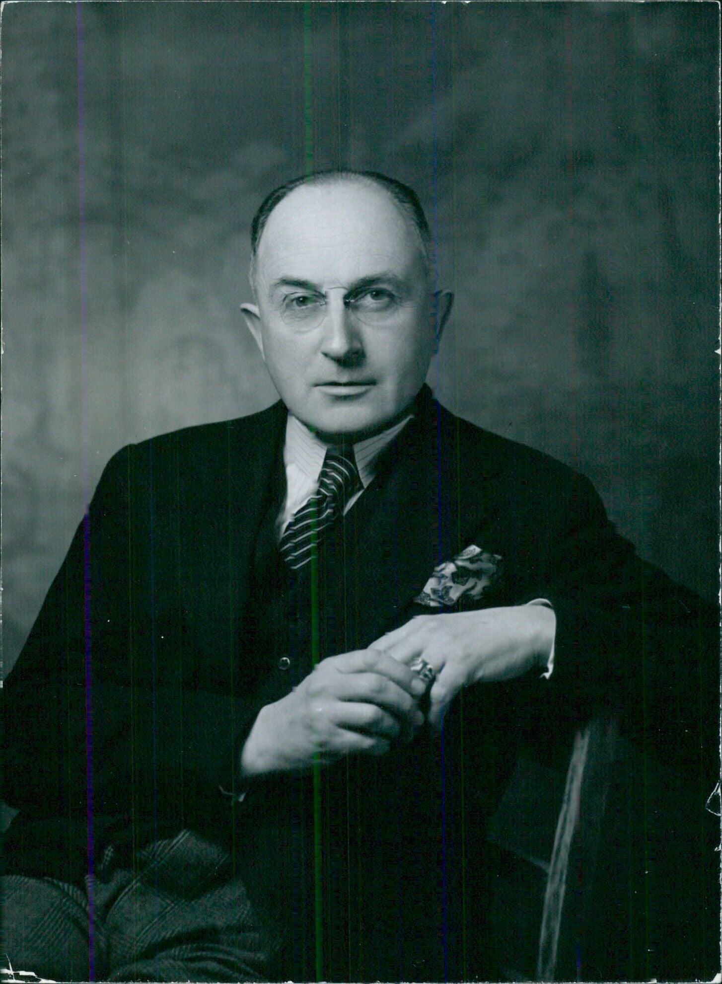 British Politician Ian Macdonald Horobin, M.P., poses for a portrait s