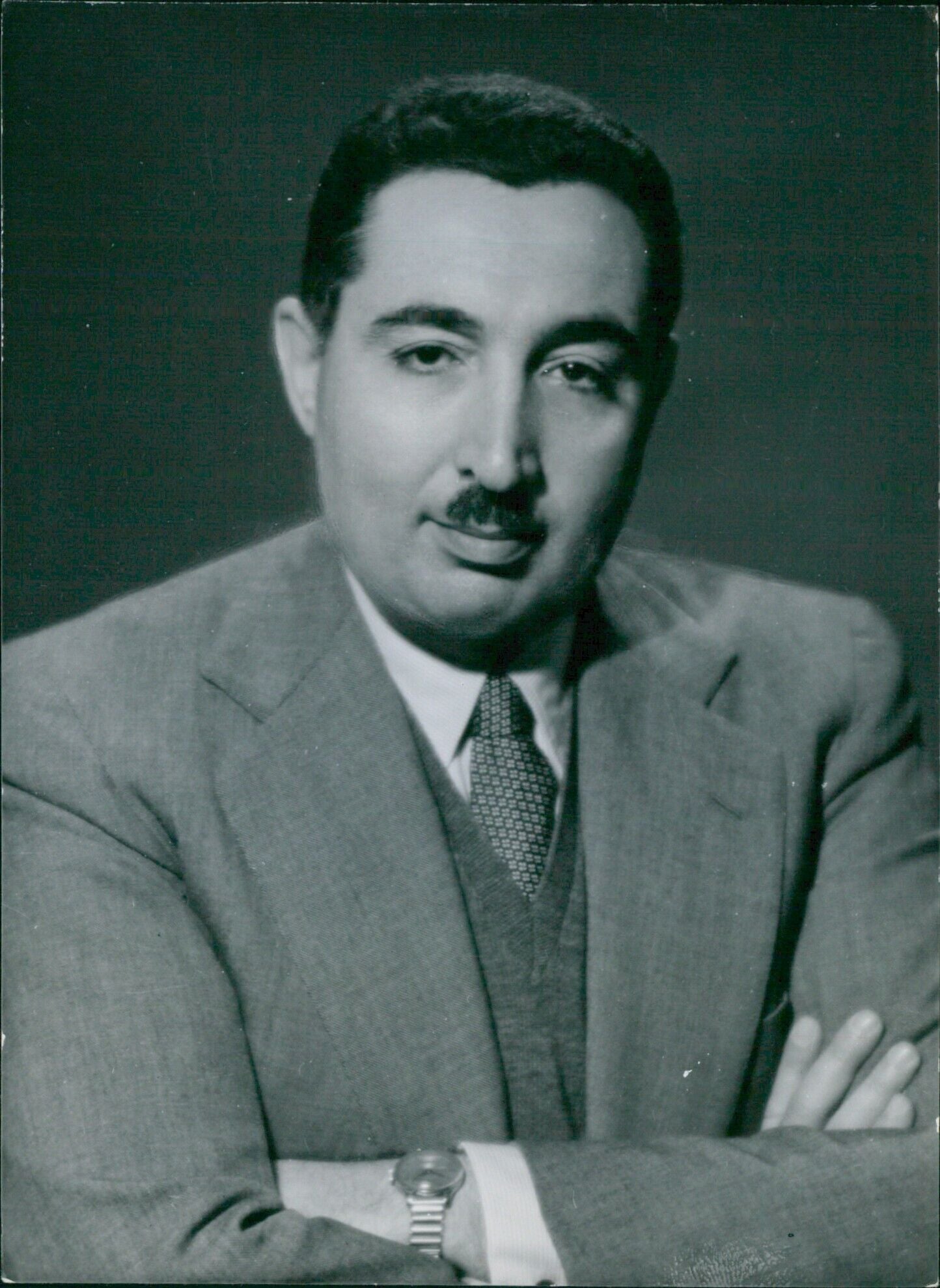 Prime Minister of Libya, Mahmoud Bey Muntasseh, poses for a portrait t