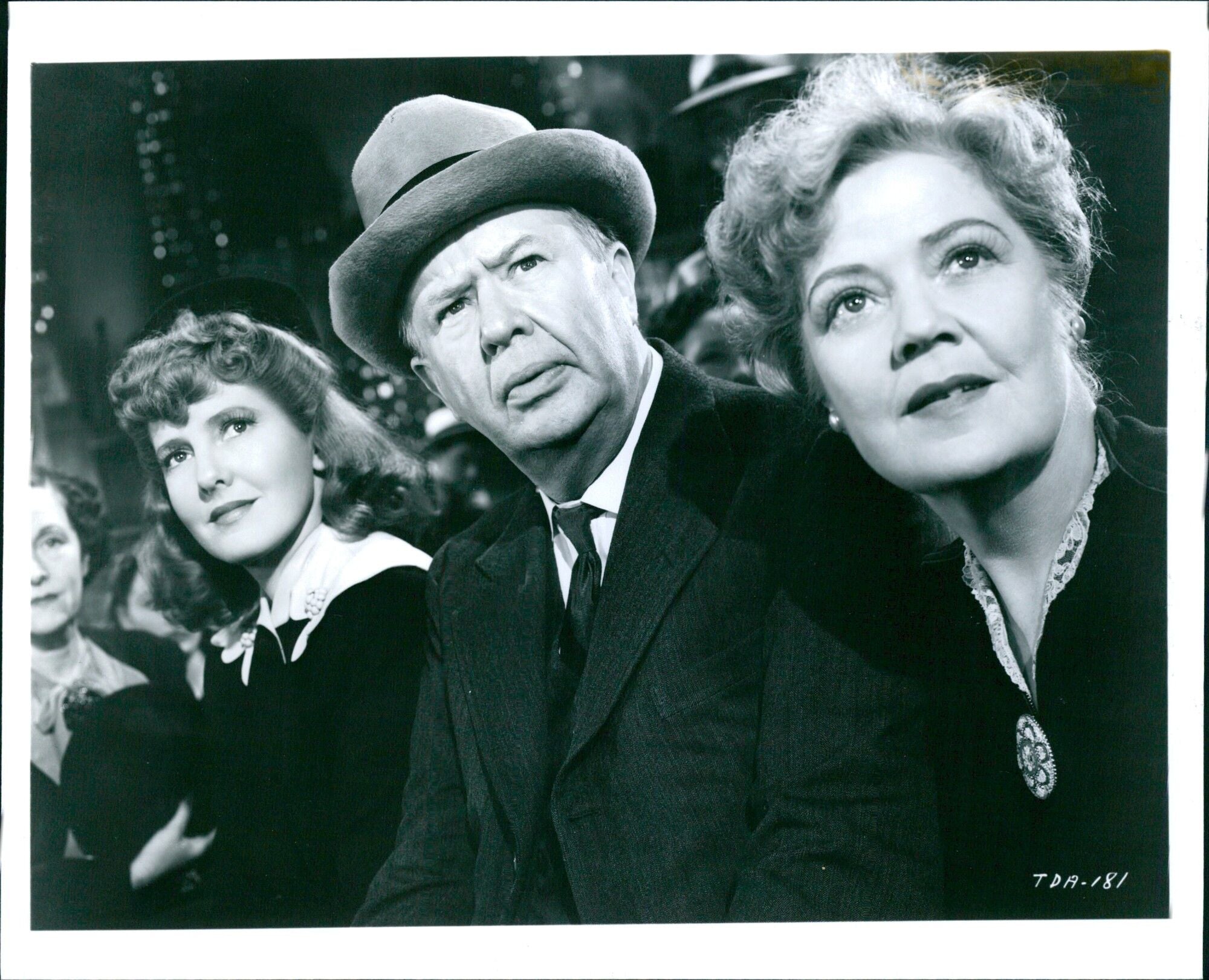 Actors Jean Arthur, Charles Coburn, and Spring Byington pose for a por