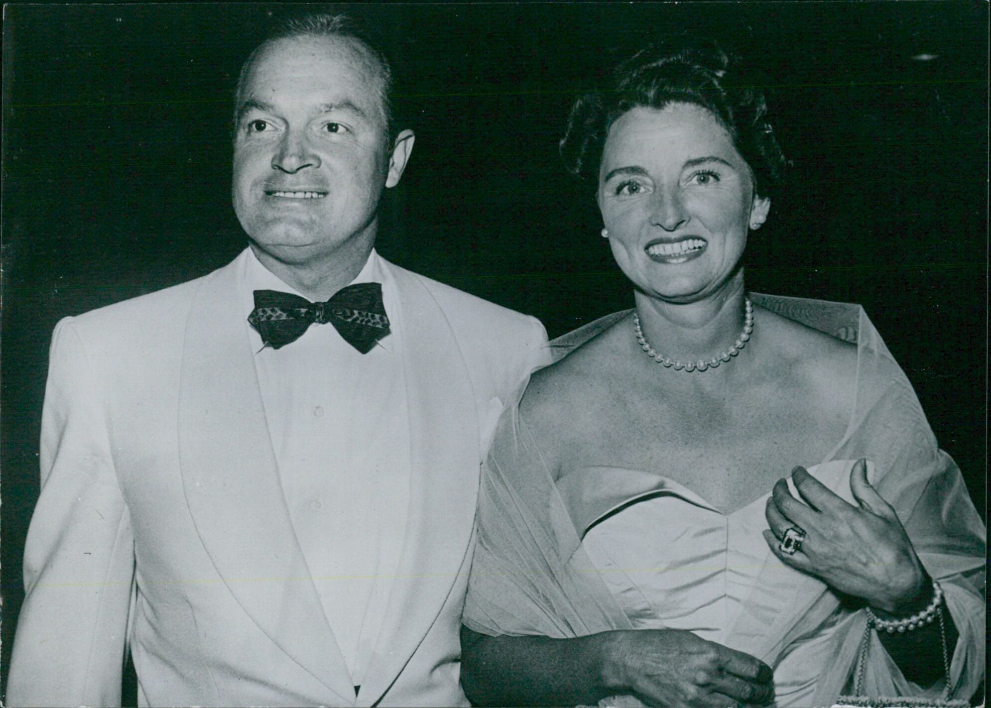 Bob Hope and his wife, Dolores, pictured together in 1954. - Vintage P