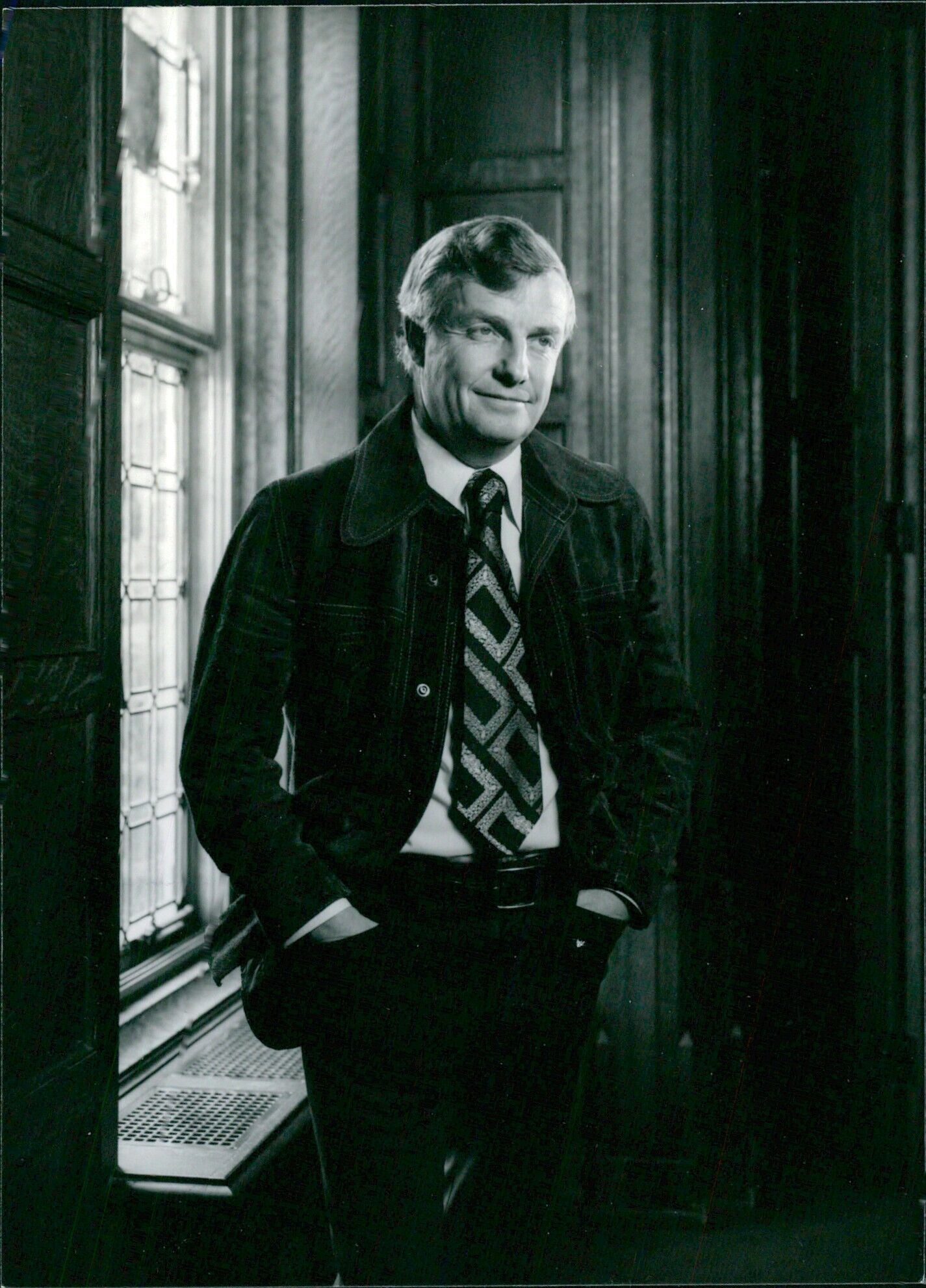 Premier of Alberta Peter Lougheed poses for a portrait by renowned pho