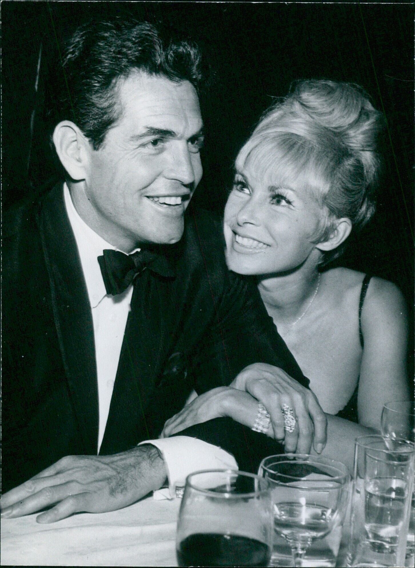 Hollywood personalities Janet Leigh and Robert Brandt pose for a photo