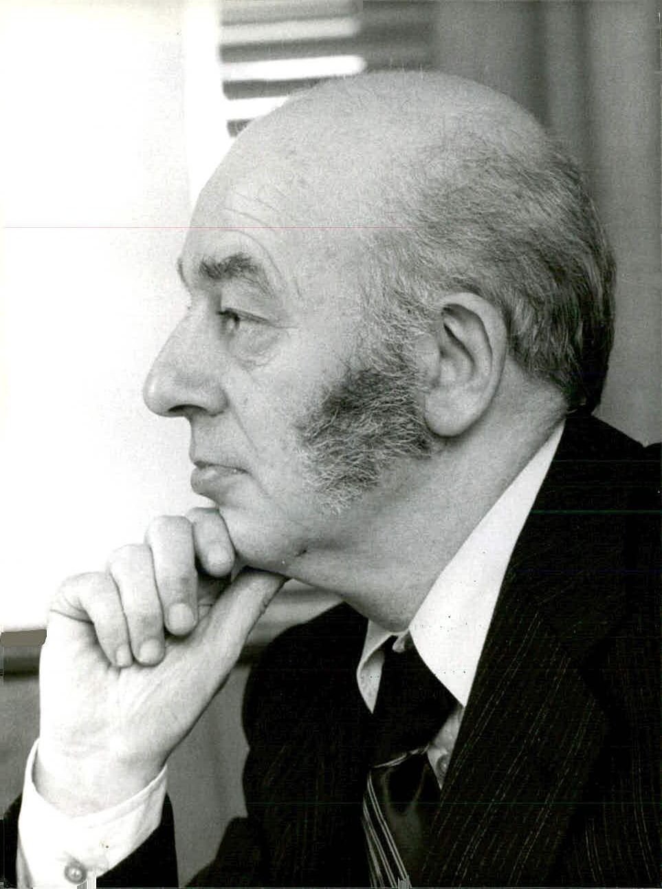 British Politician Dr. Rhodes Boyson, M.P. for Brent North, poses for