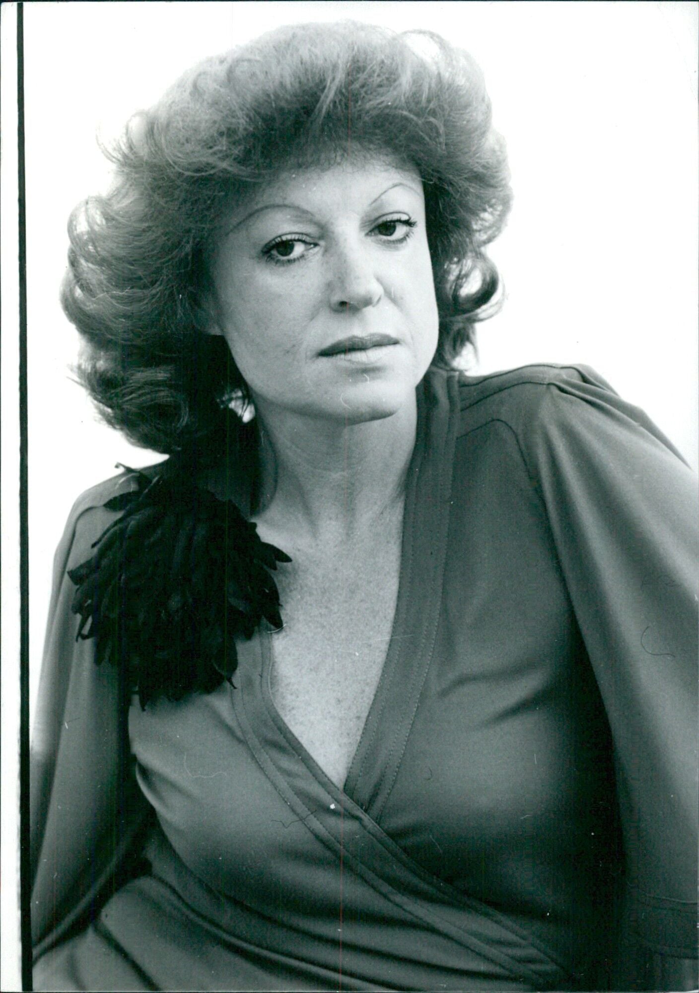 French entertainer Régine poses for a photoshoot in 1975. The "Queen o