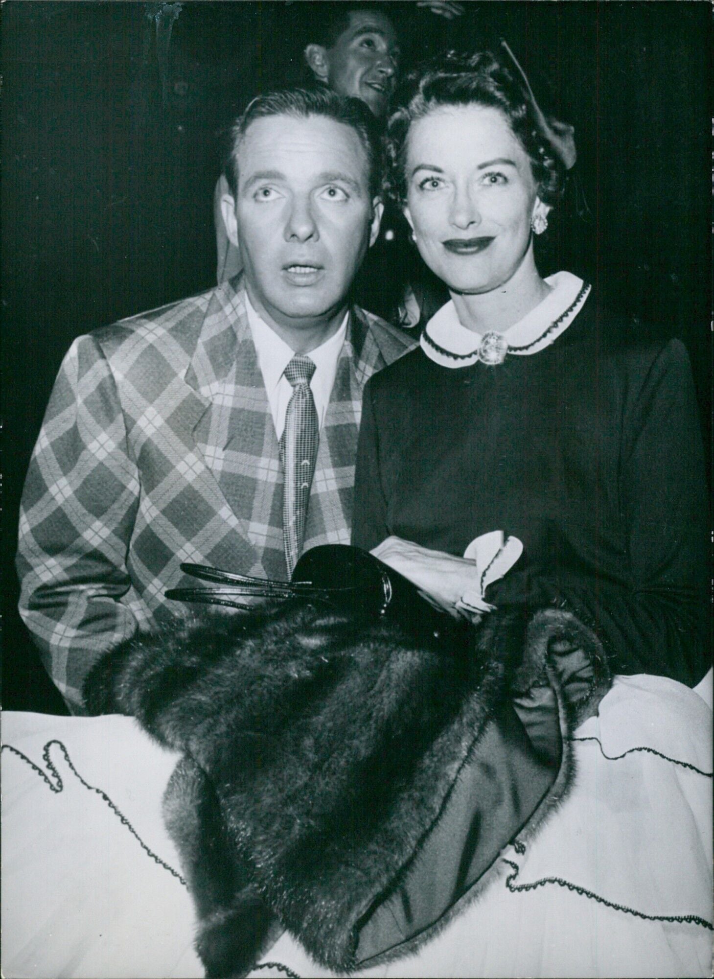 Band-leader Bob Crosby and his wife June pose at a Hollywood night-spo