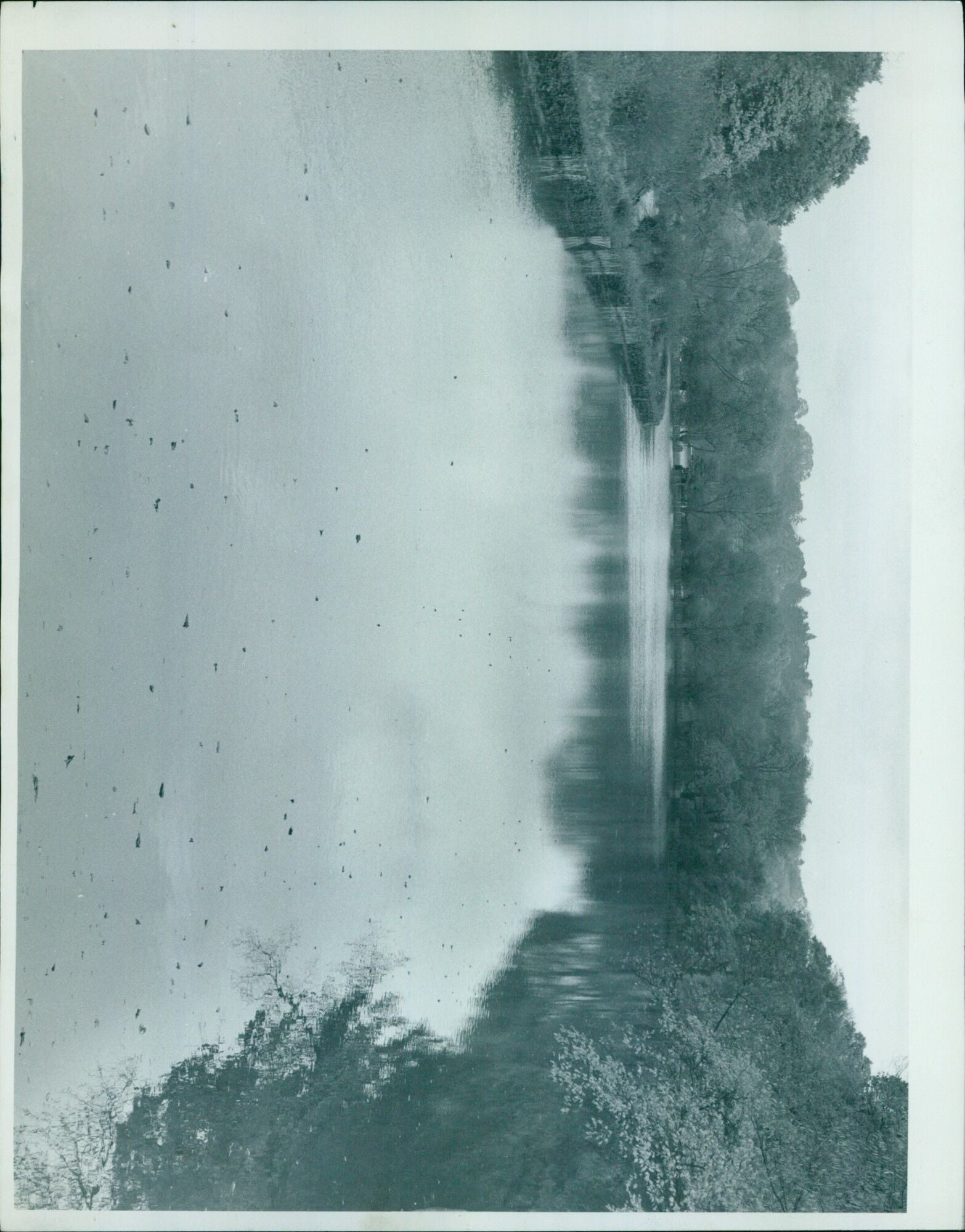 Angel Meadow flooded on October 27, 1960. - Vintage Photograph