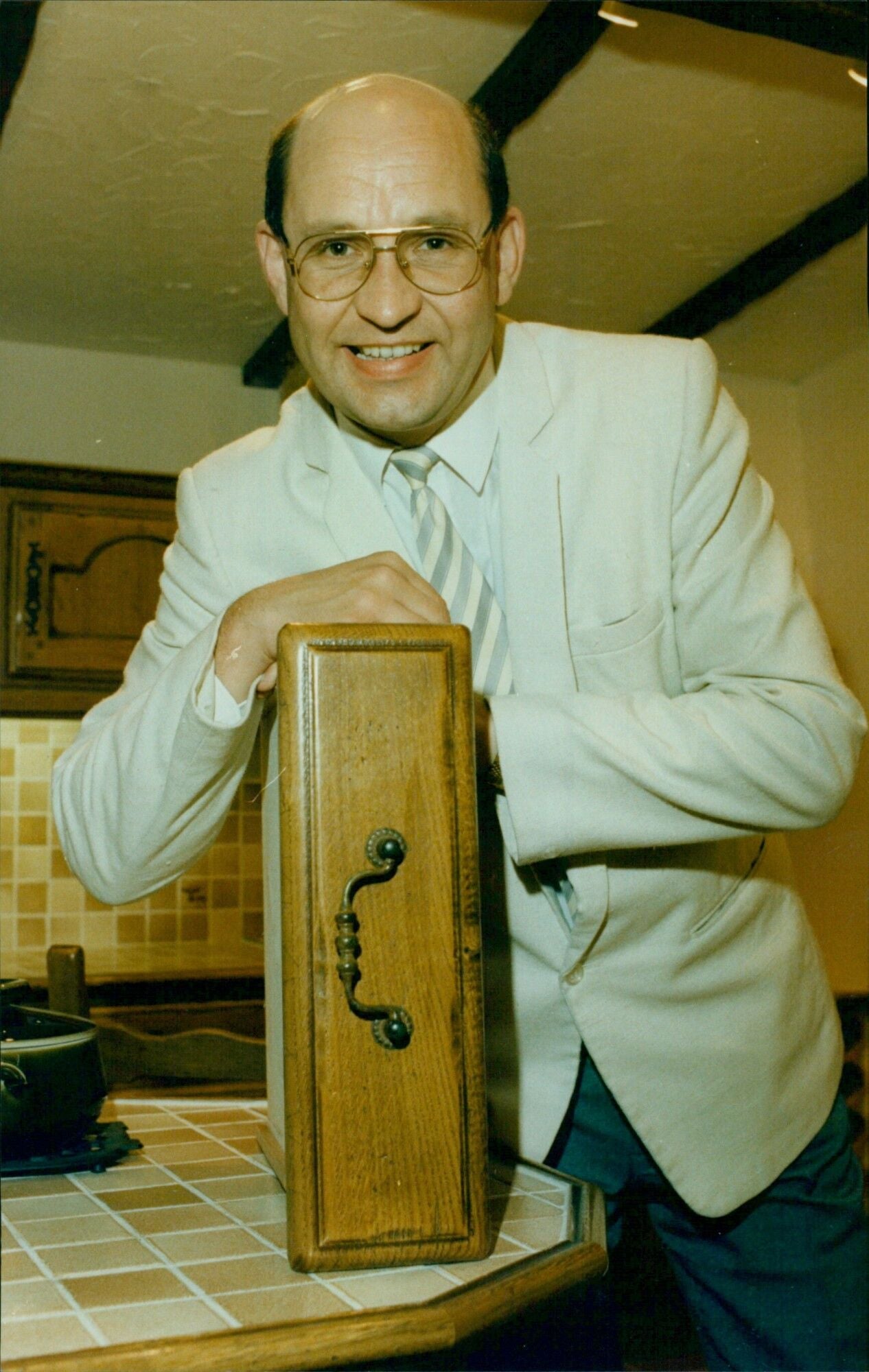 Mr. Derek Shelton standing in a French-style kitchen at Johnsons of Ox