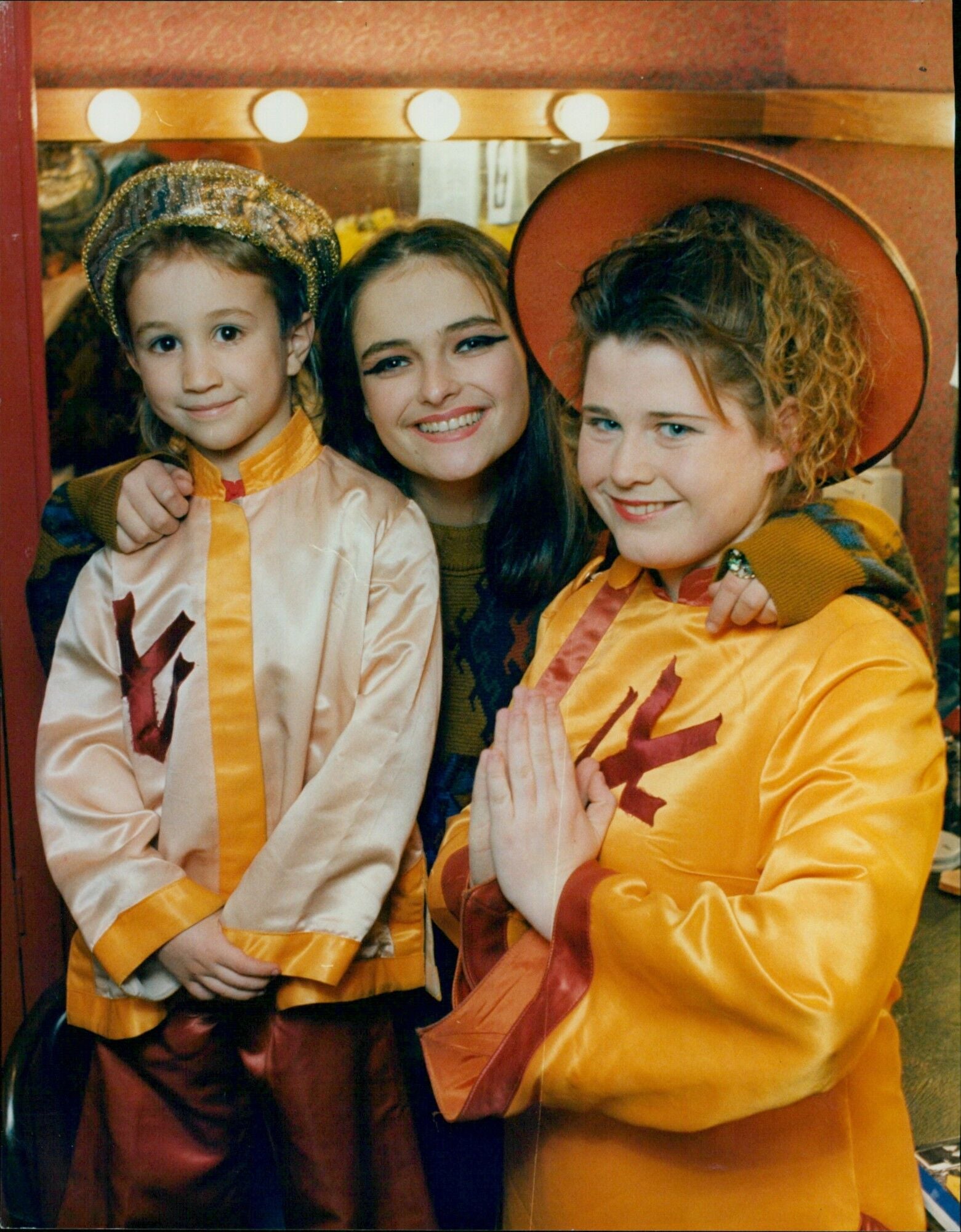 Amelia Frid and Kris Leverton with Claire Booker in Amelia's dressing