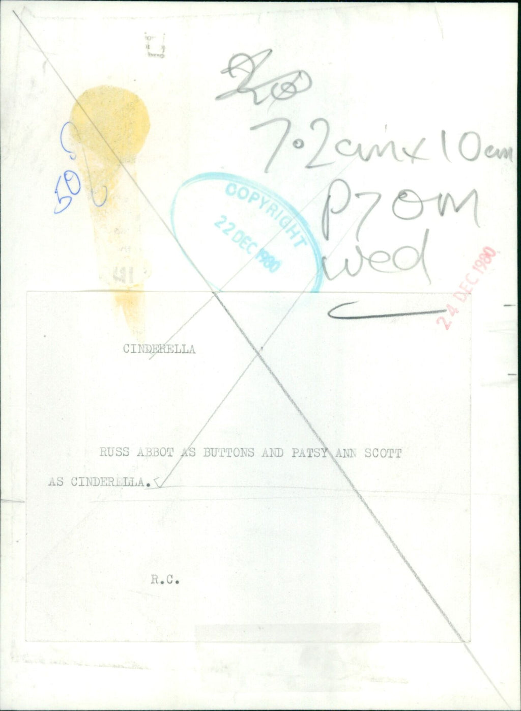 Actors Russ Abbot and Patsy Ann Scott in a scene from the pantomime, C