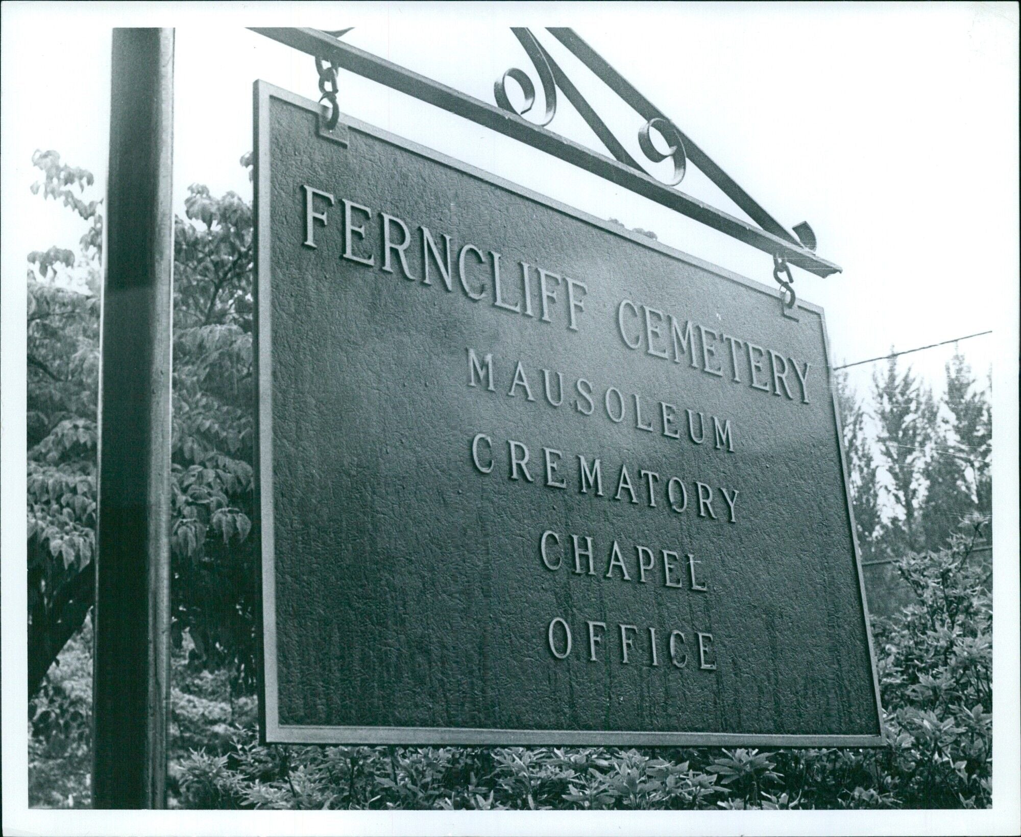 Ferncliff Cemetery Mausoleum Crematory Chapel Office - Vintage Photogr