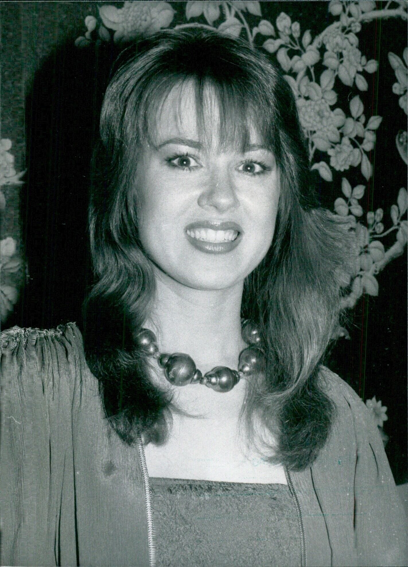American actress Lee Purcell portraying Olivia de Havilland in the fil